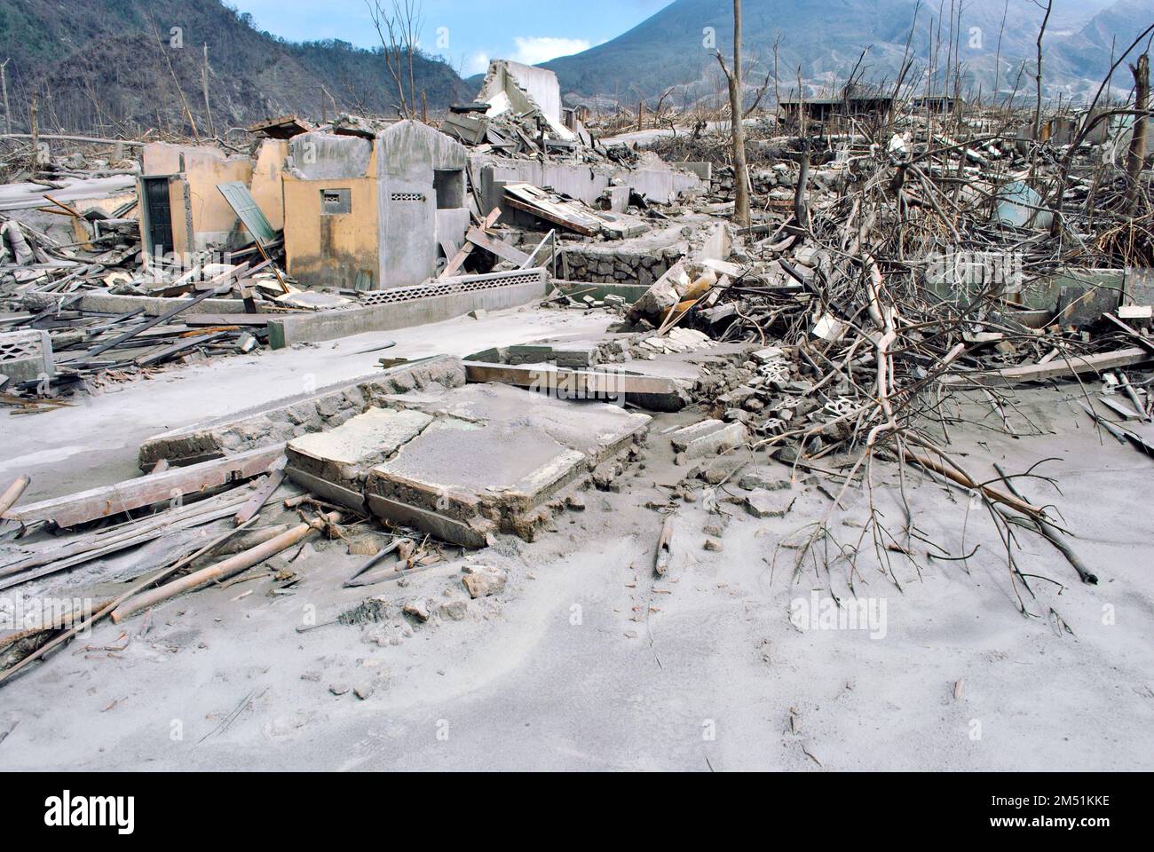 damage caused by volcanic eruptions Stock Photo - Alamy
