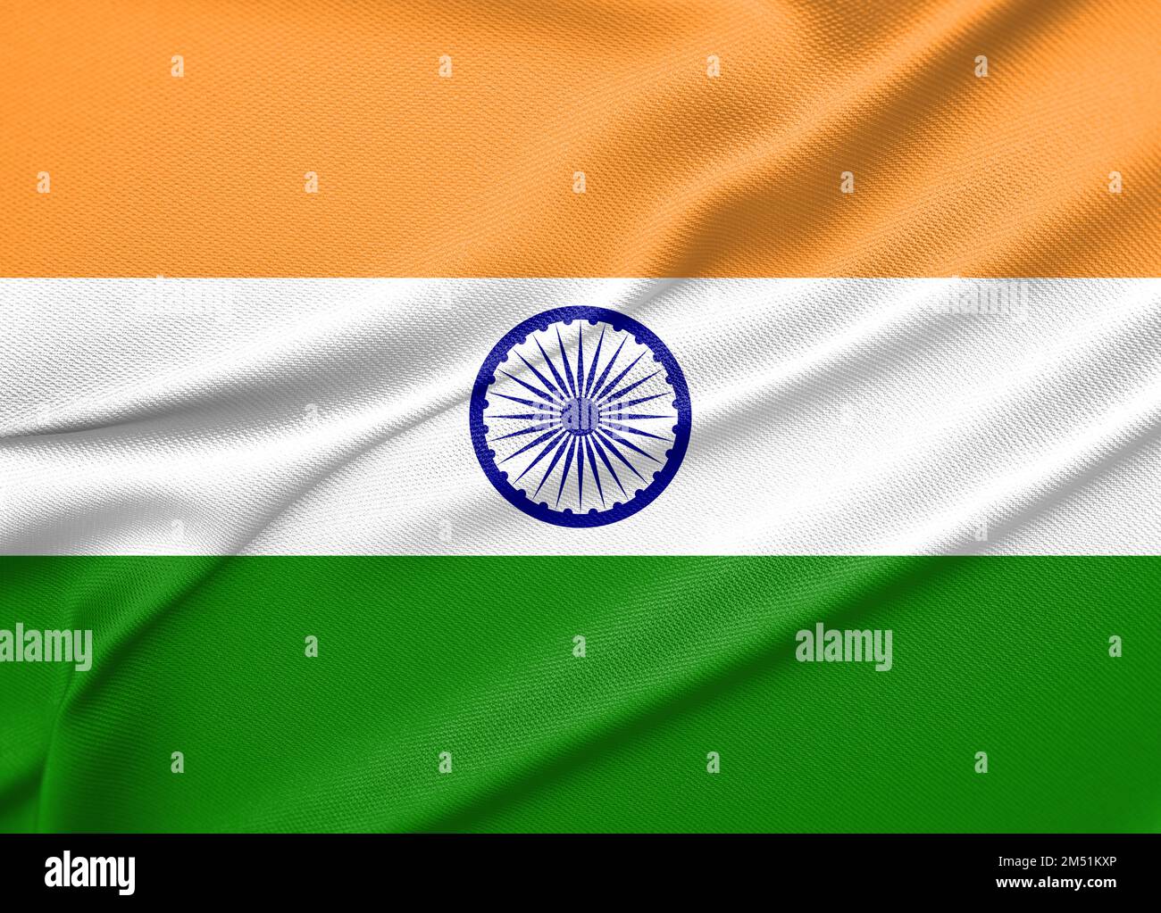 National flag India, India flag, fabric flag India. 3D work and 3D ...