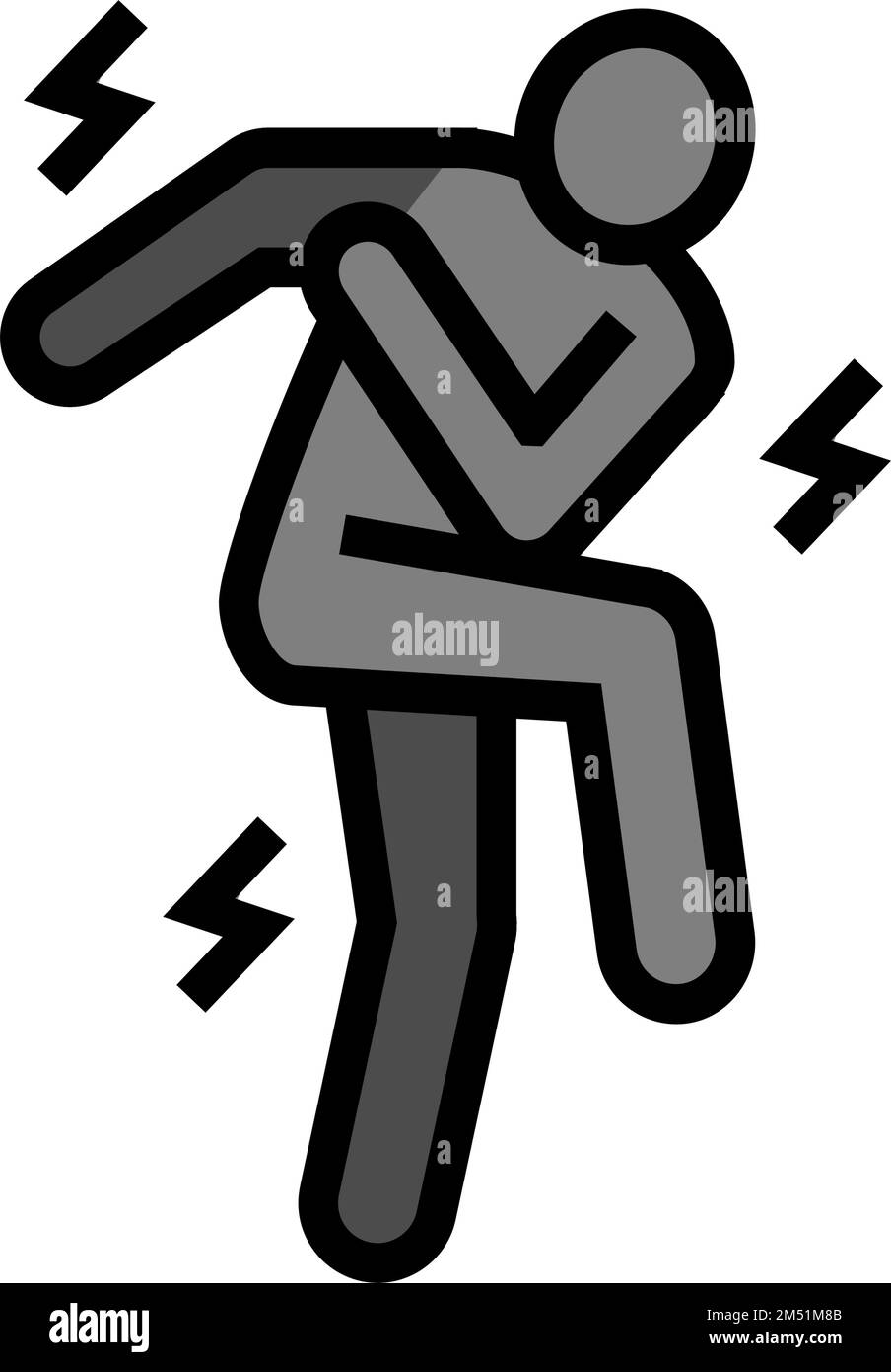 energy people silhouette color icon vector illustration Stock Vector ...