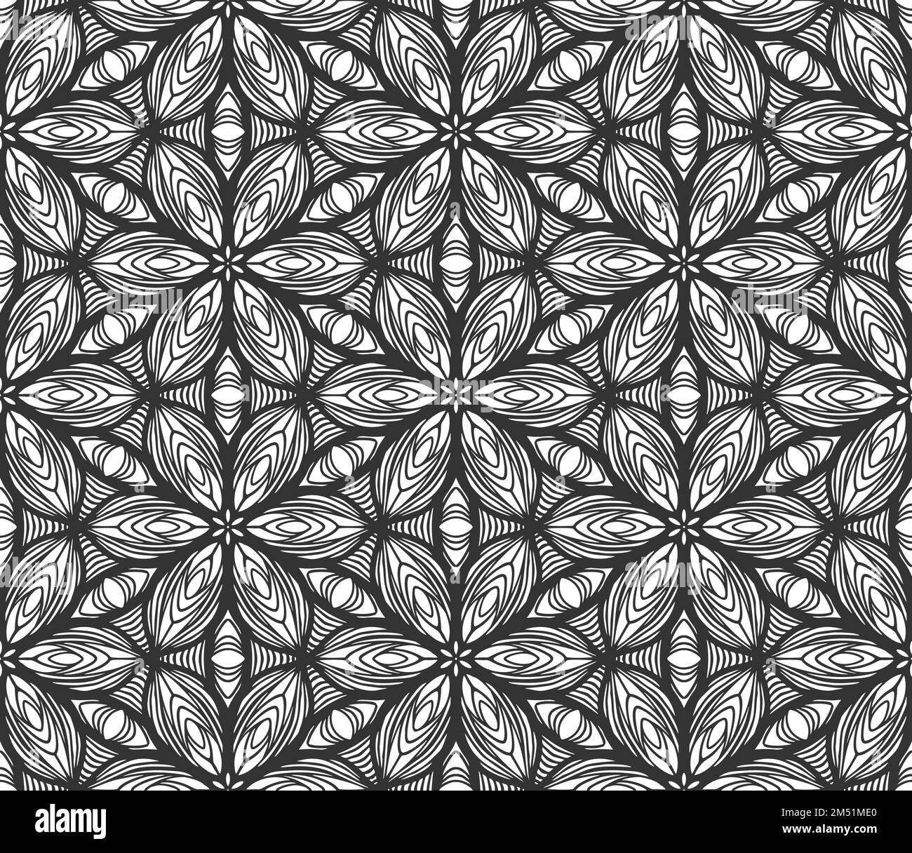 Geometric flower pattern hi-res stock photography and images - Alamy
