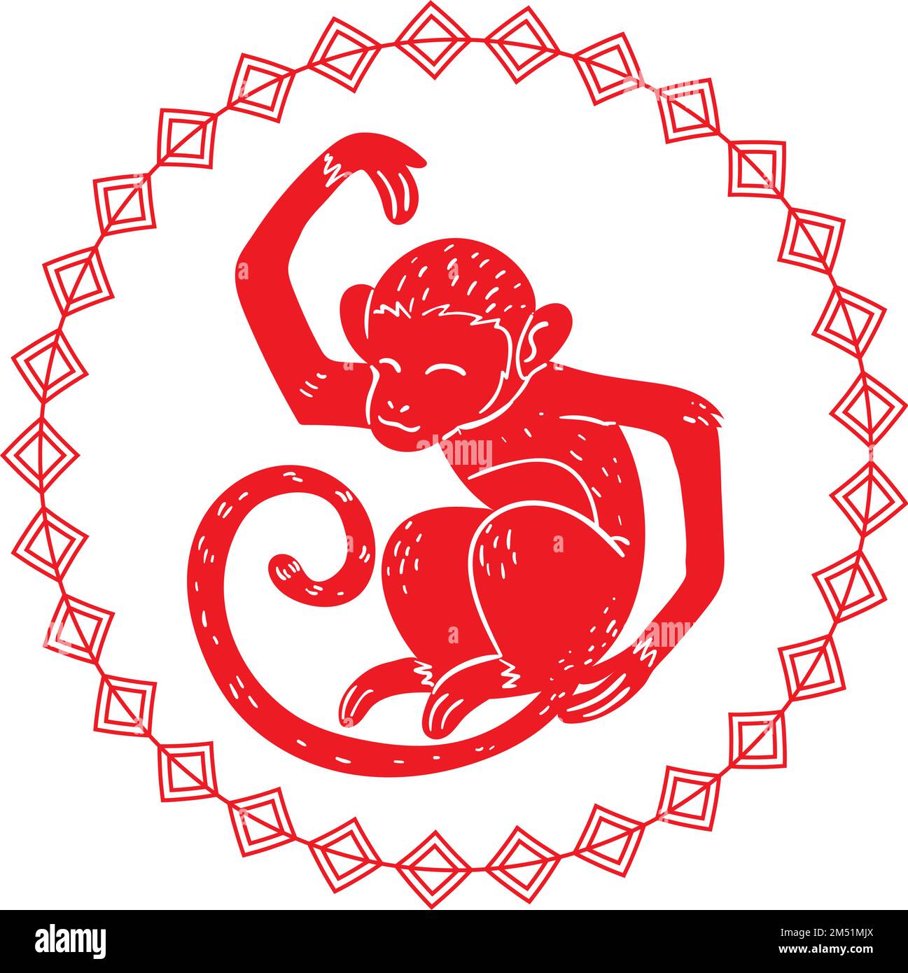 monkey chinese zodiac Stock Vector Image & Art - Alamy