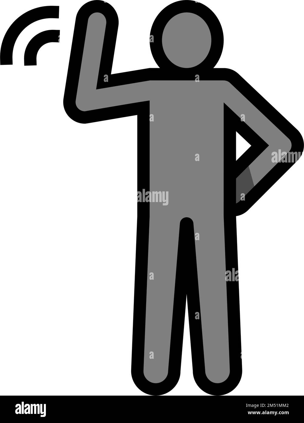 hello hand man color icon vector illustration Stock Vector Image & Art ...