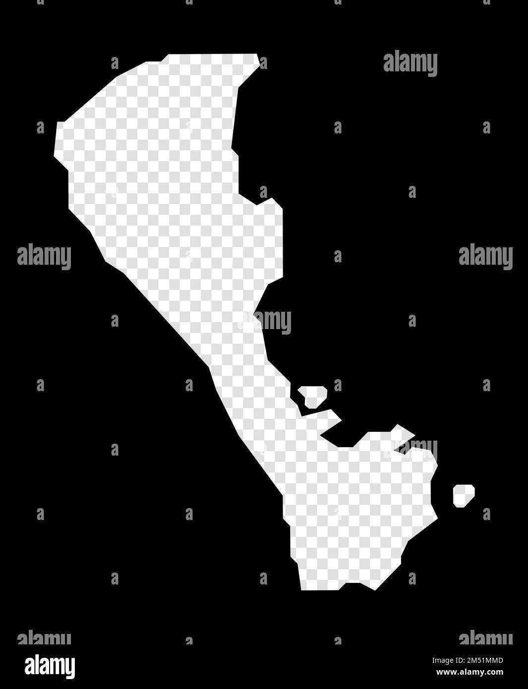 Stencil map of Boracay. Simple and minimal transparent map of Boracay ...