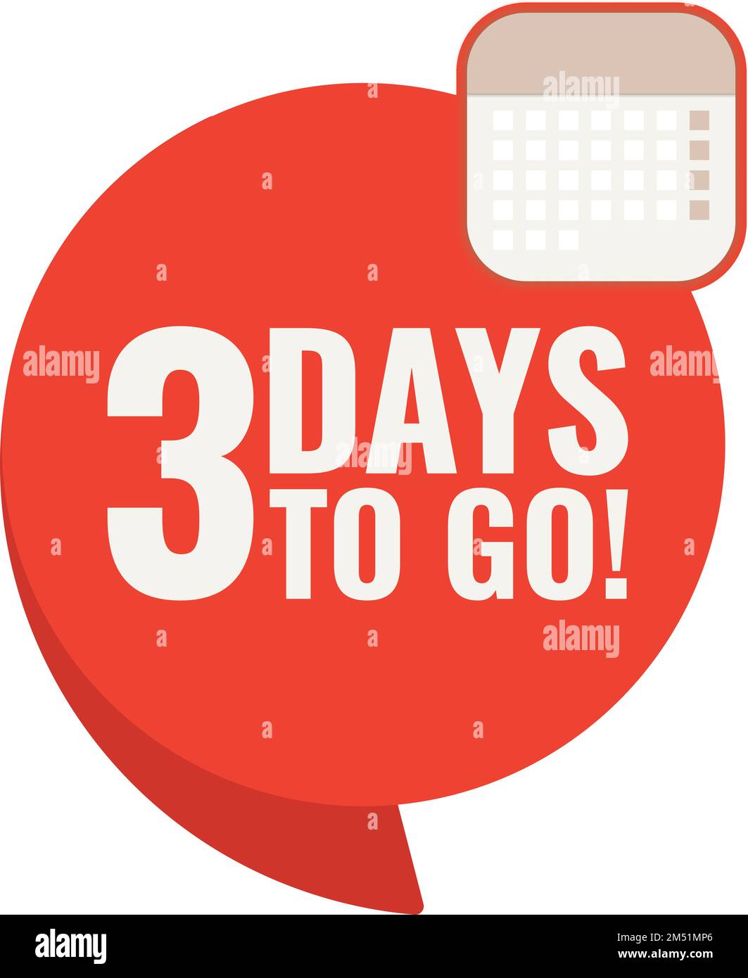 Number 3 of days left to go. Badge with, sale, landing page, banner ...