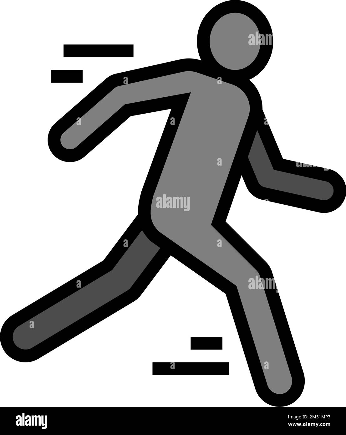 run man silhouette color icon vector illustration Stock Vector Image ...