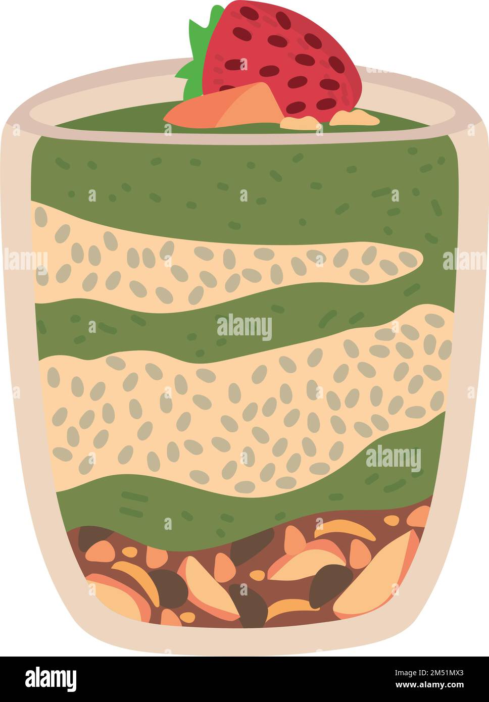 Fruit parfait Stock Vector Images - Alamy