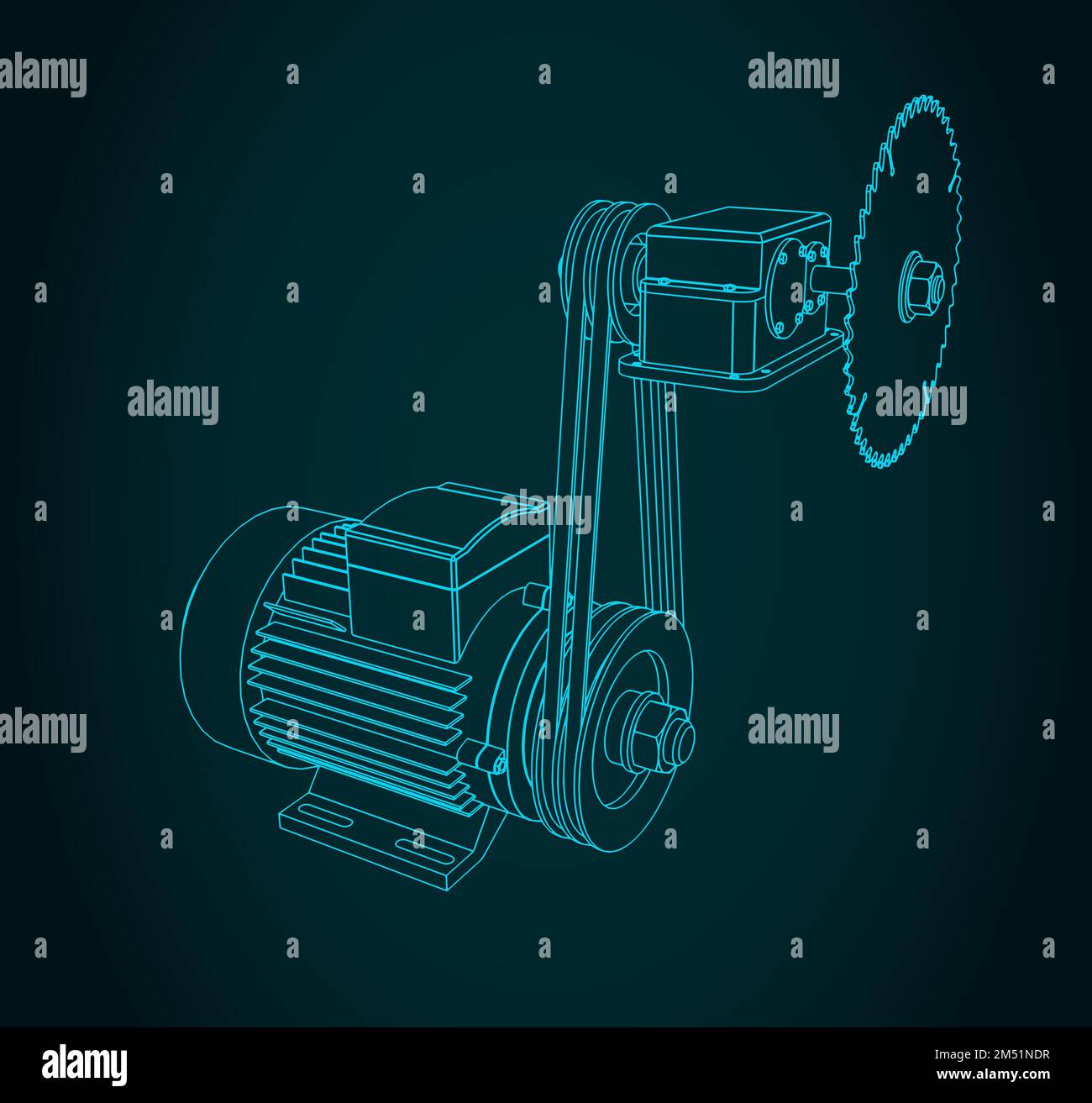 Stylized vector illustration of blueprints of circular saw machine ...