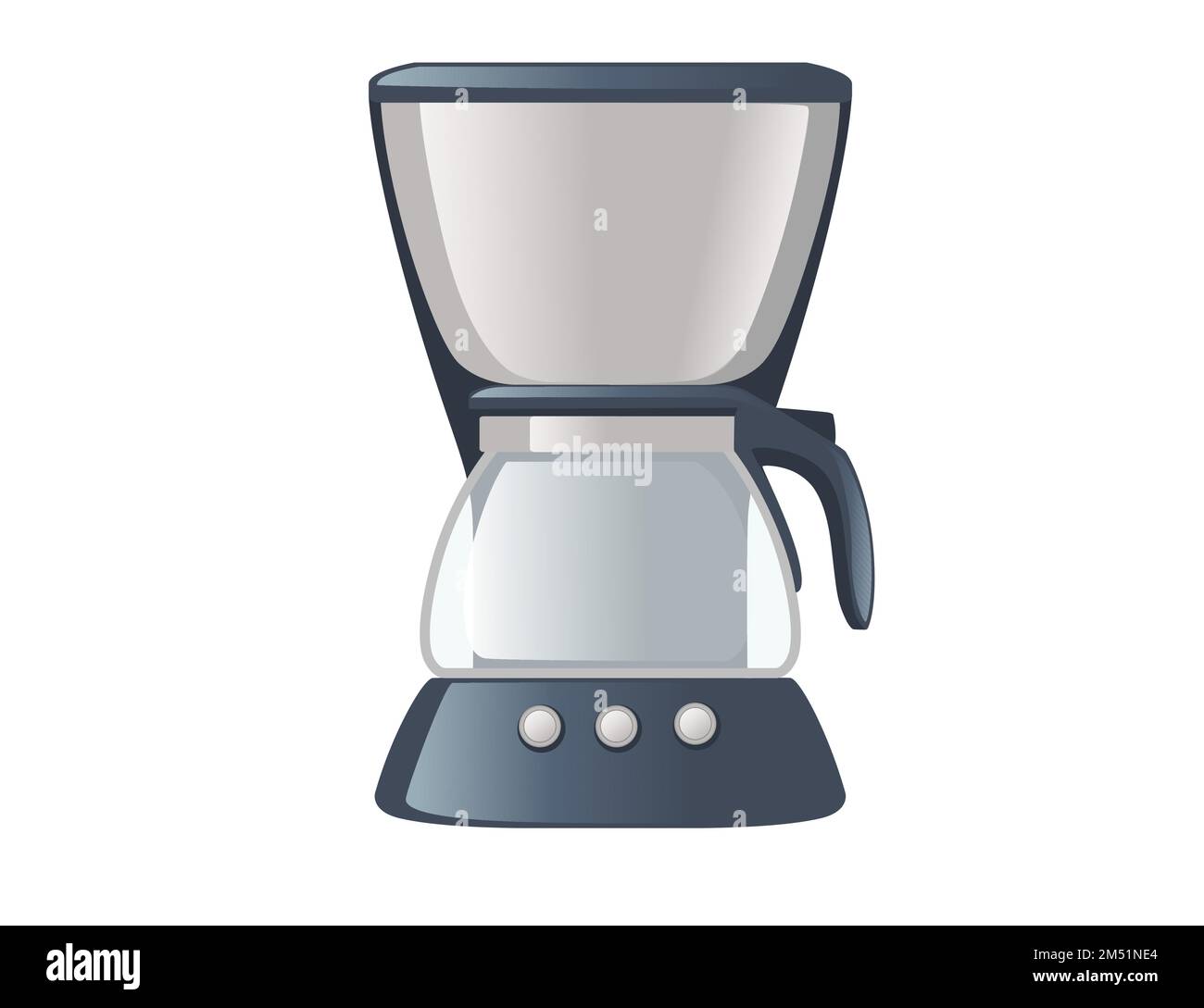 Red color retro style coffee maker vector illustration isolated on ...