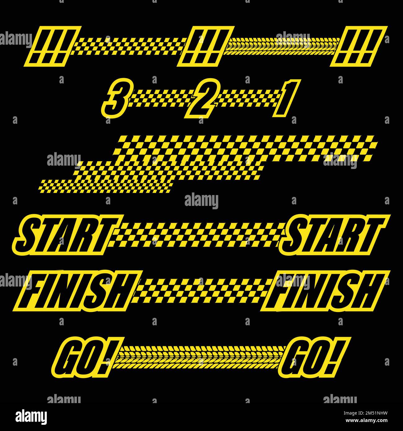 Sport flags black start lines set Stock Vector Image & Art - Alamy