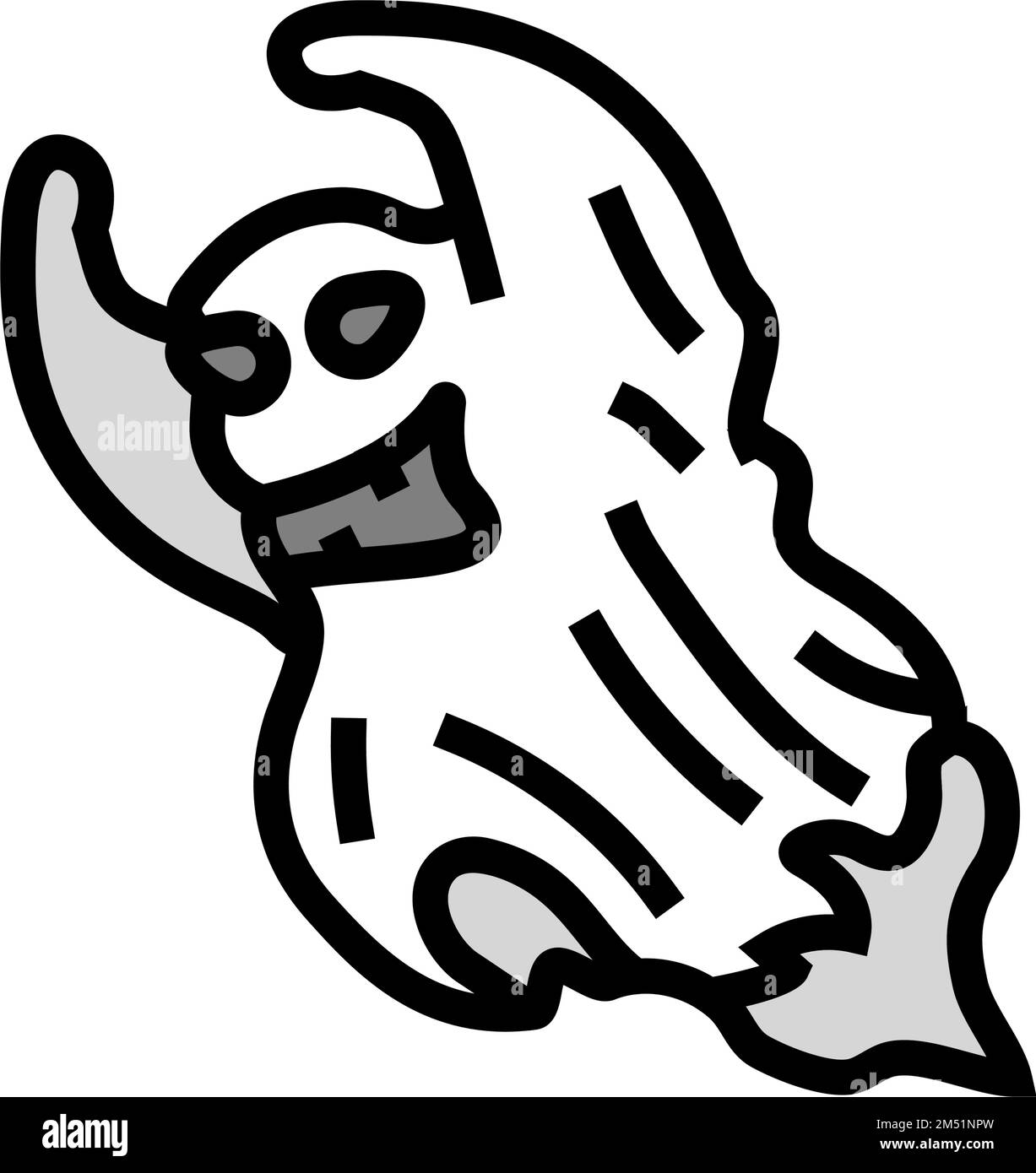 evil ghost color icon vector illustration Stock Vector Image & Art - Alamy