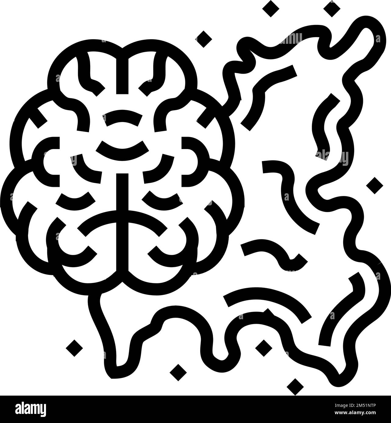 creative brain line icon vector illustration Stock Vector Image & Art ...