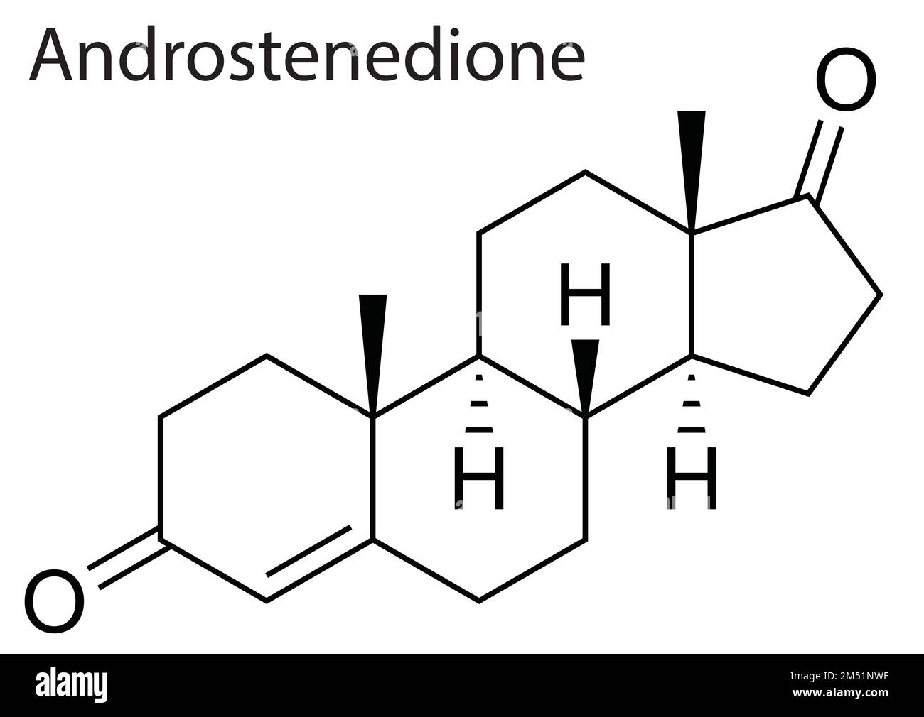 A vector of molecular structure of Androstenedione human steroid Stock ...