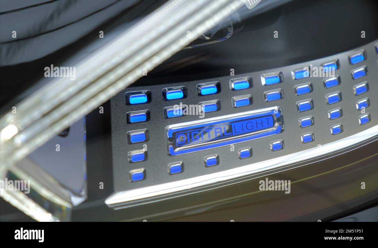 A closeup shot of a modern Mercedes Benz S Class headlights Stock Photo ...