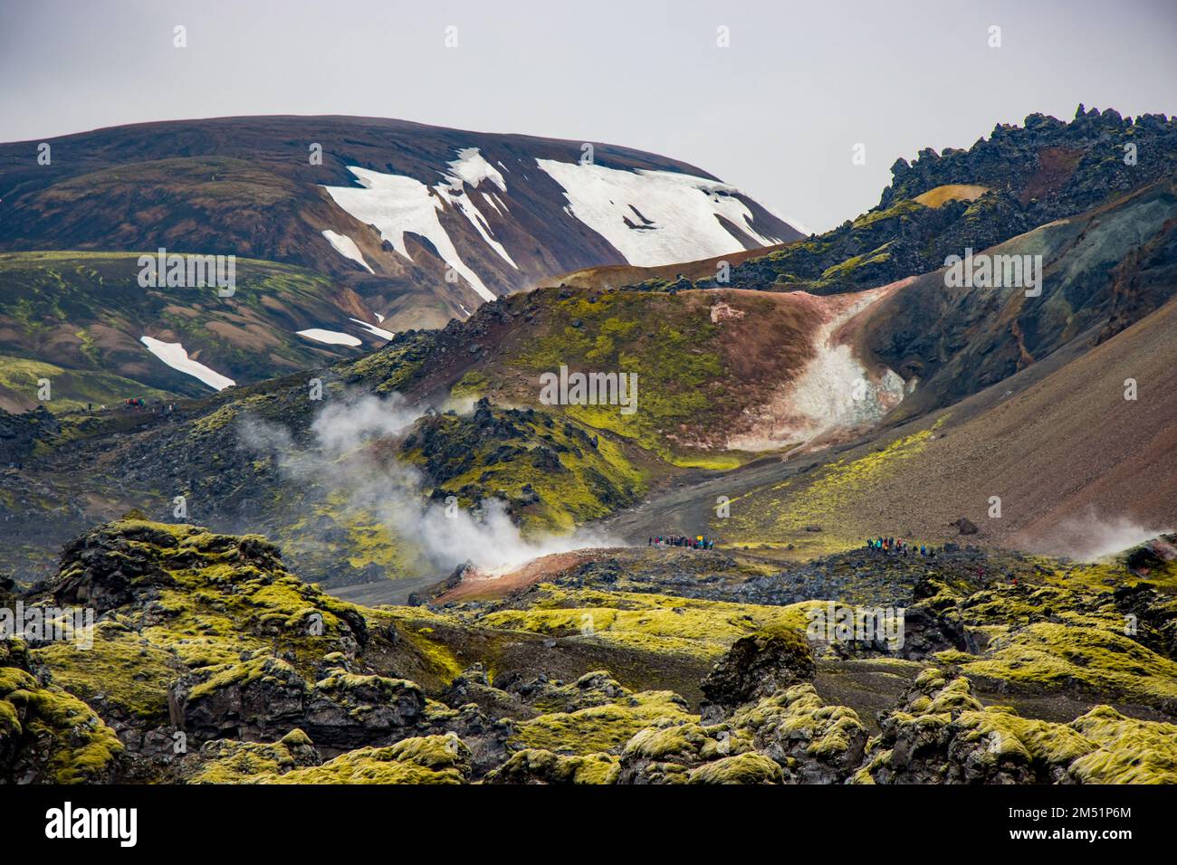 Hiking in the Colourful Mountains, Green Moss, Geothermal Pools ...