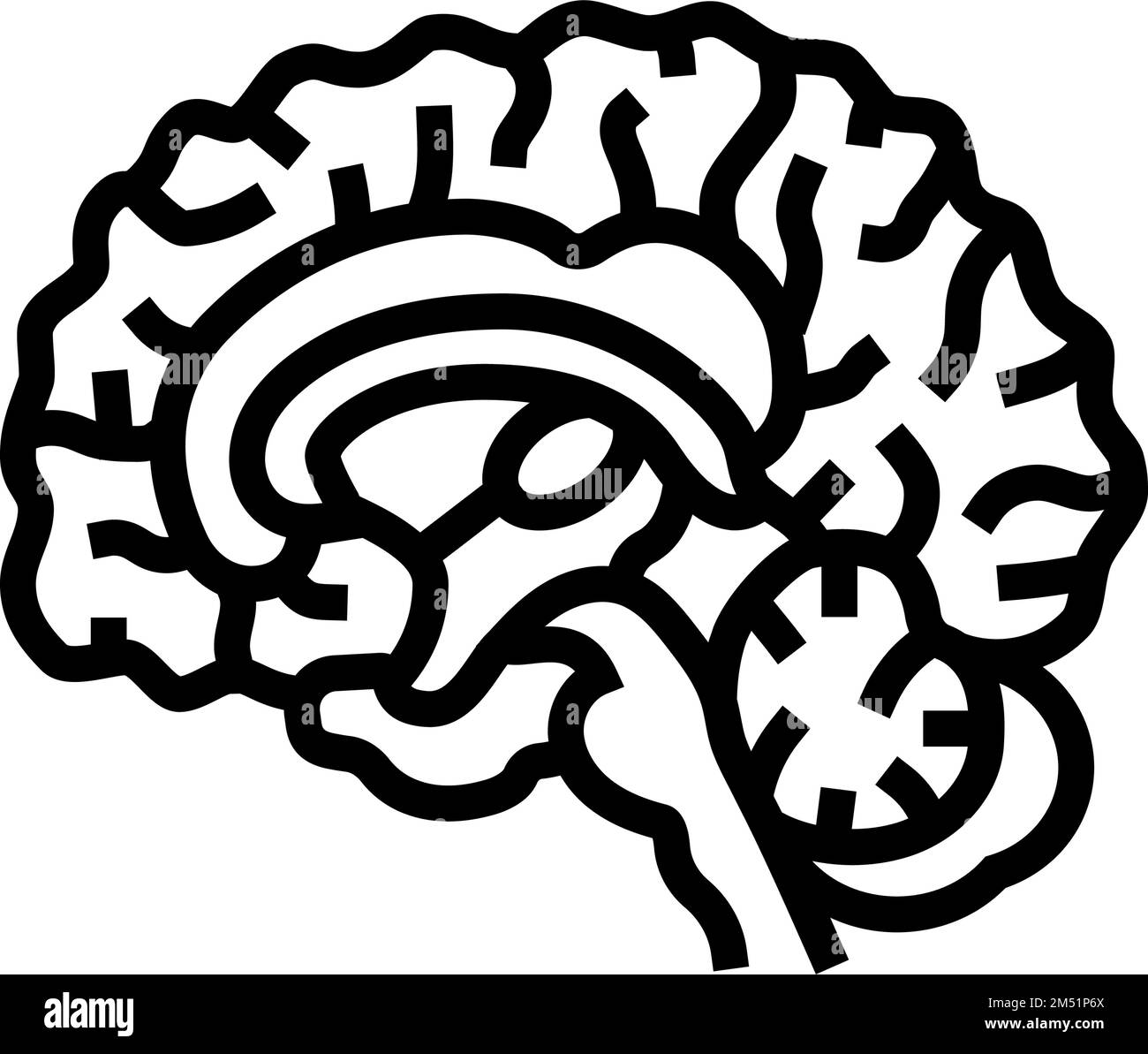 neurology brain line icon vector illustration Stock Vector Image & Art ...