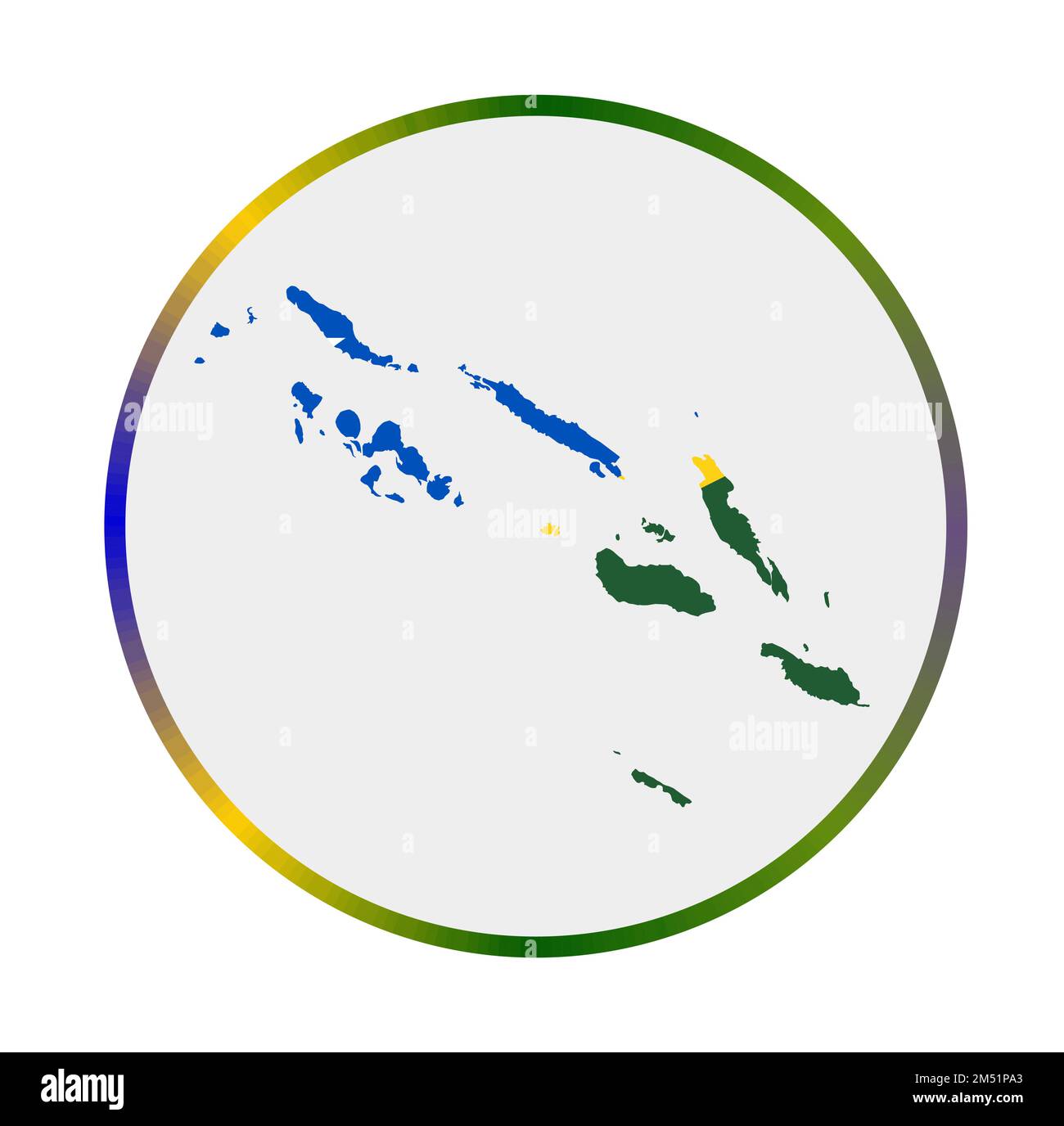 Solomon Islands icon. Shape of the country with Solomon Islands flag ...