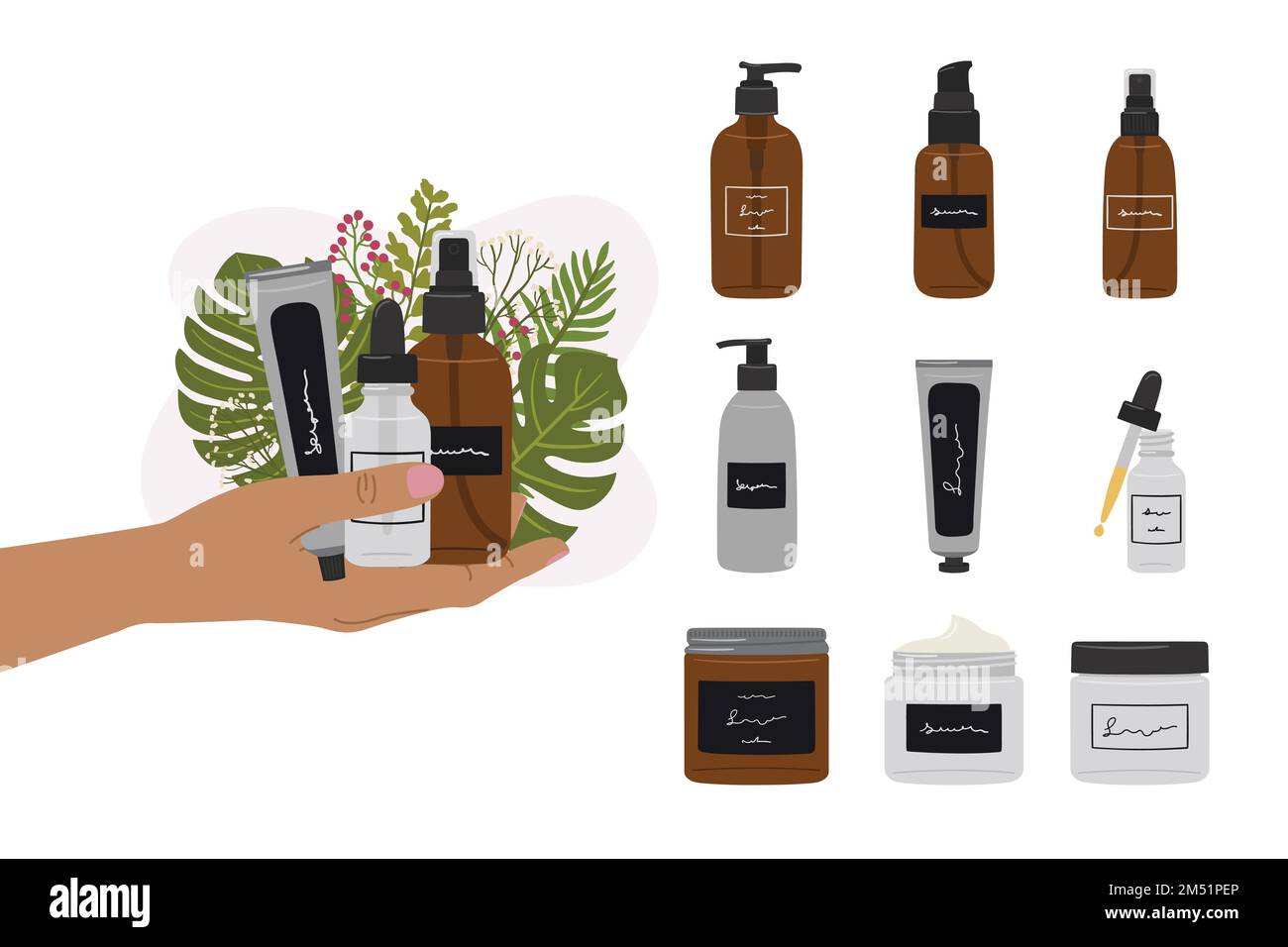 Bio cosmetic product natural Stock Vector Images - Alamy