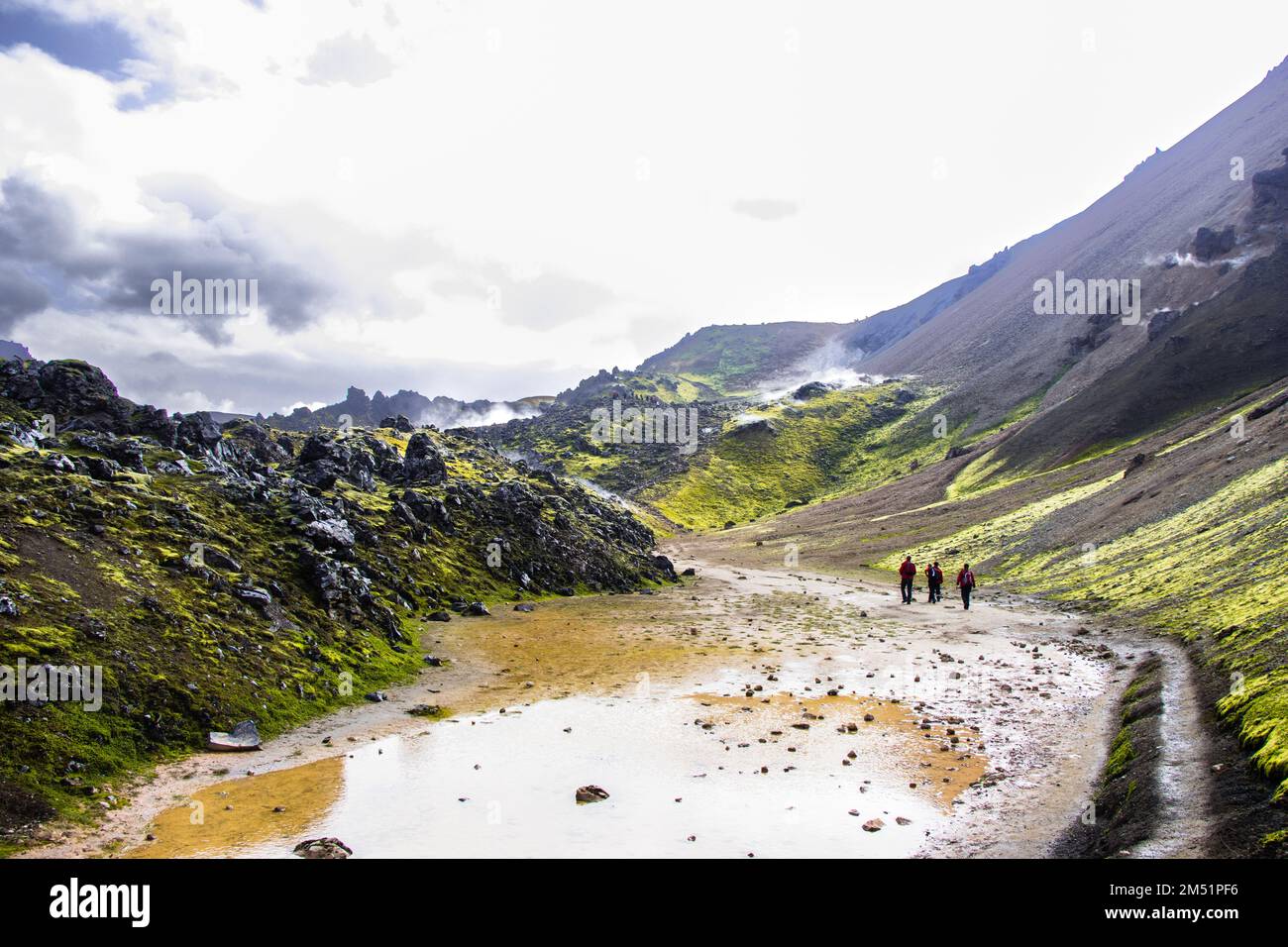 Hiking in the Colourful Mountains, Green Moss, Geothermal Pools ...