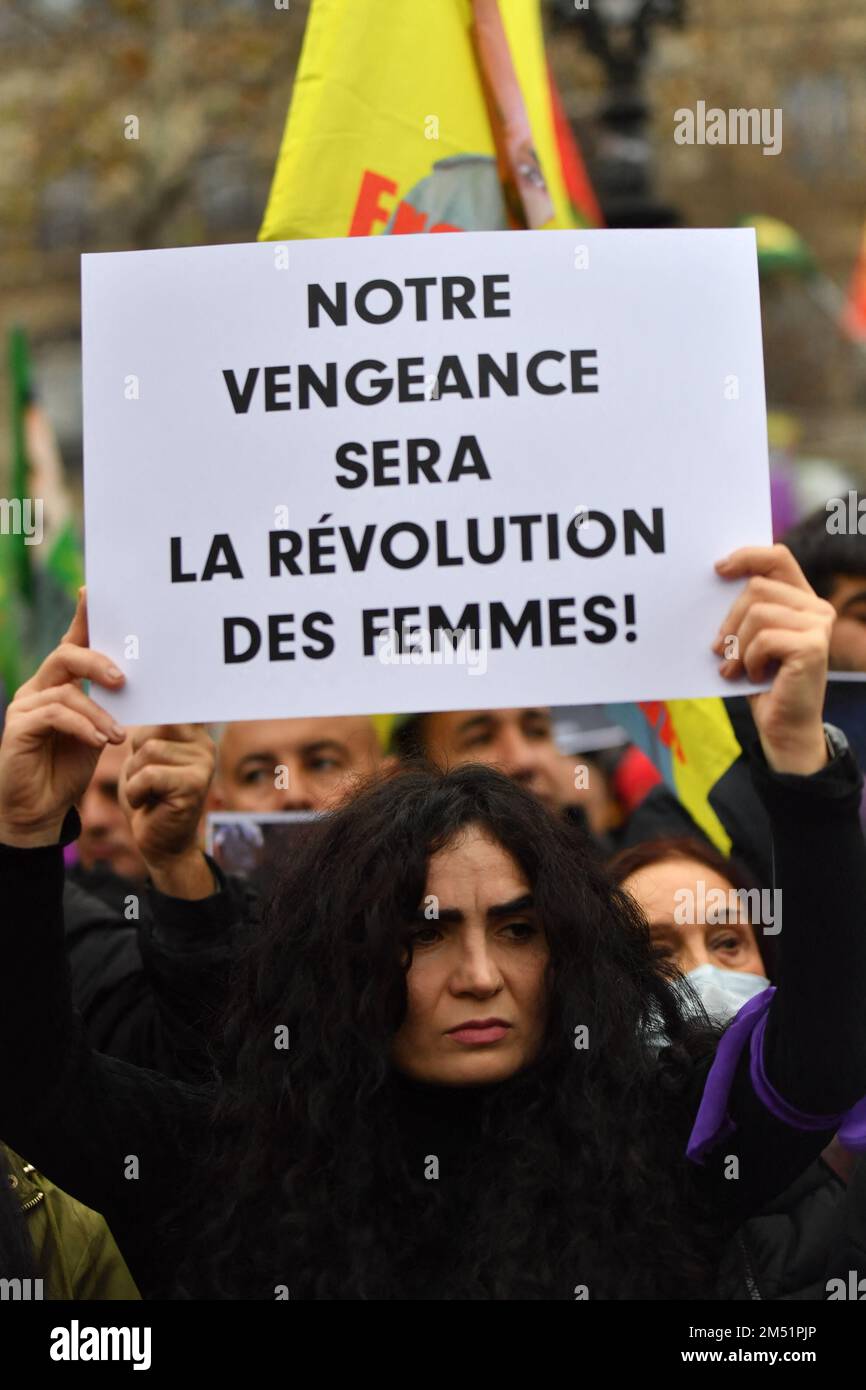 Tribute rally on Place de la Republique, over Paris shooting in Paris, France, on December 24 ...