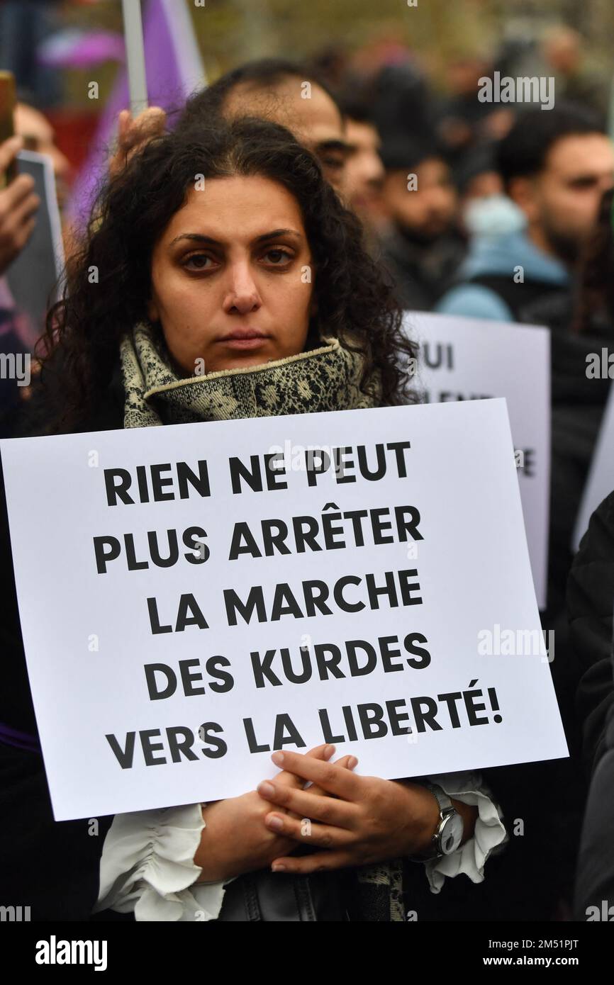 Tribute rally on Place de la Republique, over Paris shooting in Paris, France, on December 24 ...