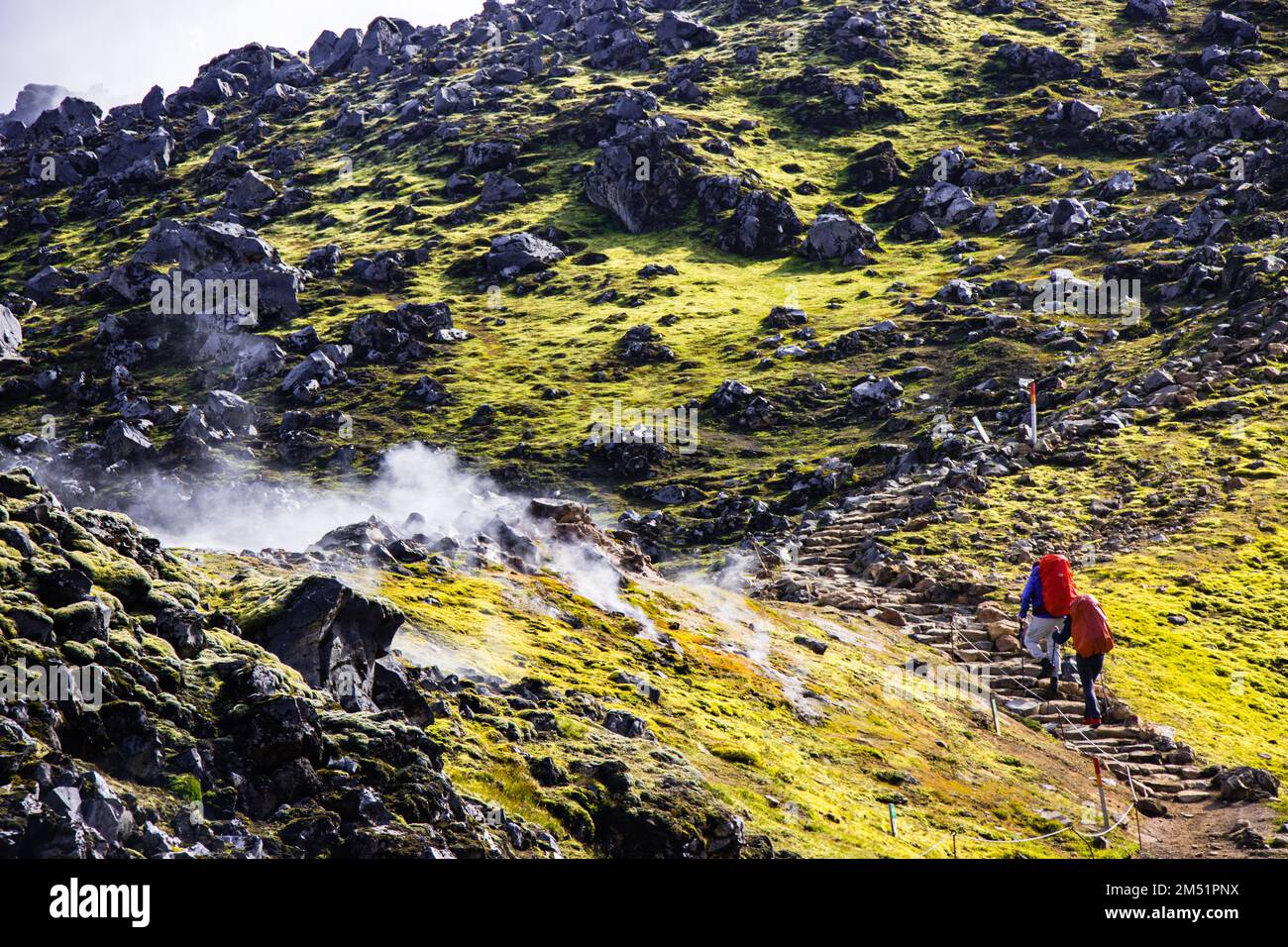 Hiking in the Colourful Mountains, Green Moss, Geothermal Pools ...