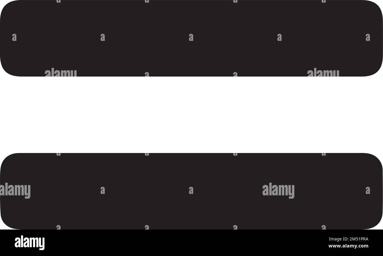 Basic mathematical symbol. Equals symbol sign icon. isolated Stock ...