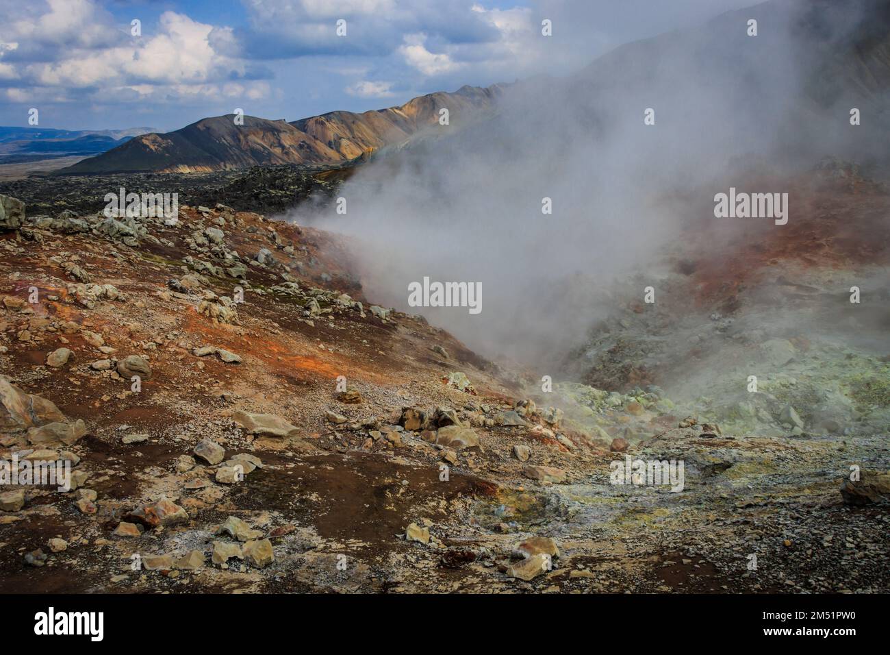 Hiking in the Colourful Mountains, Green Moss, Geothermal Pools ...