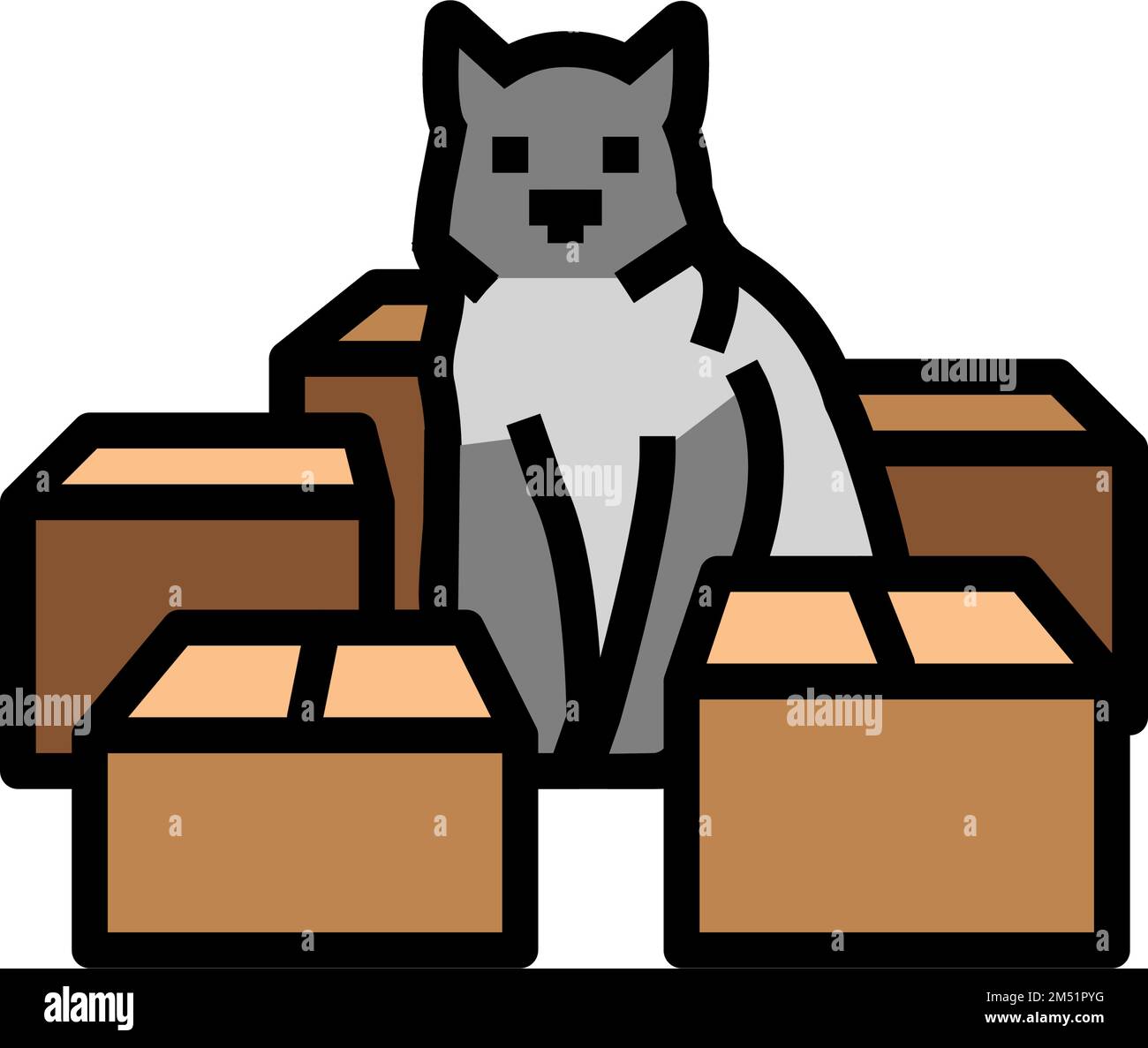 around preposition english color icon vector illustration Stock Vector ...