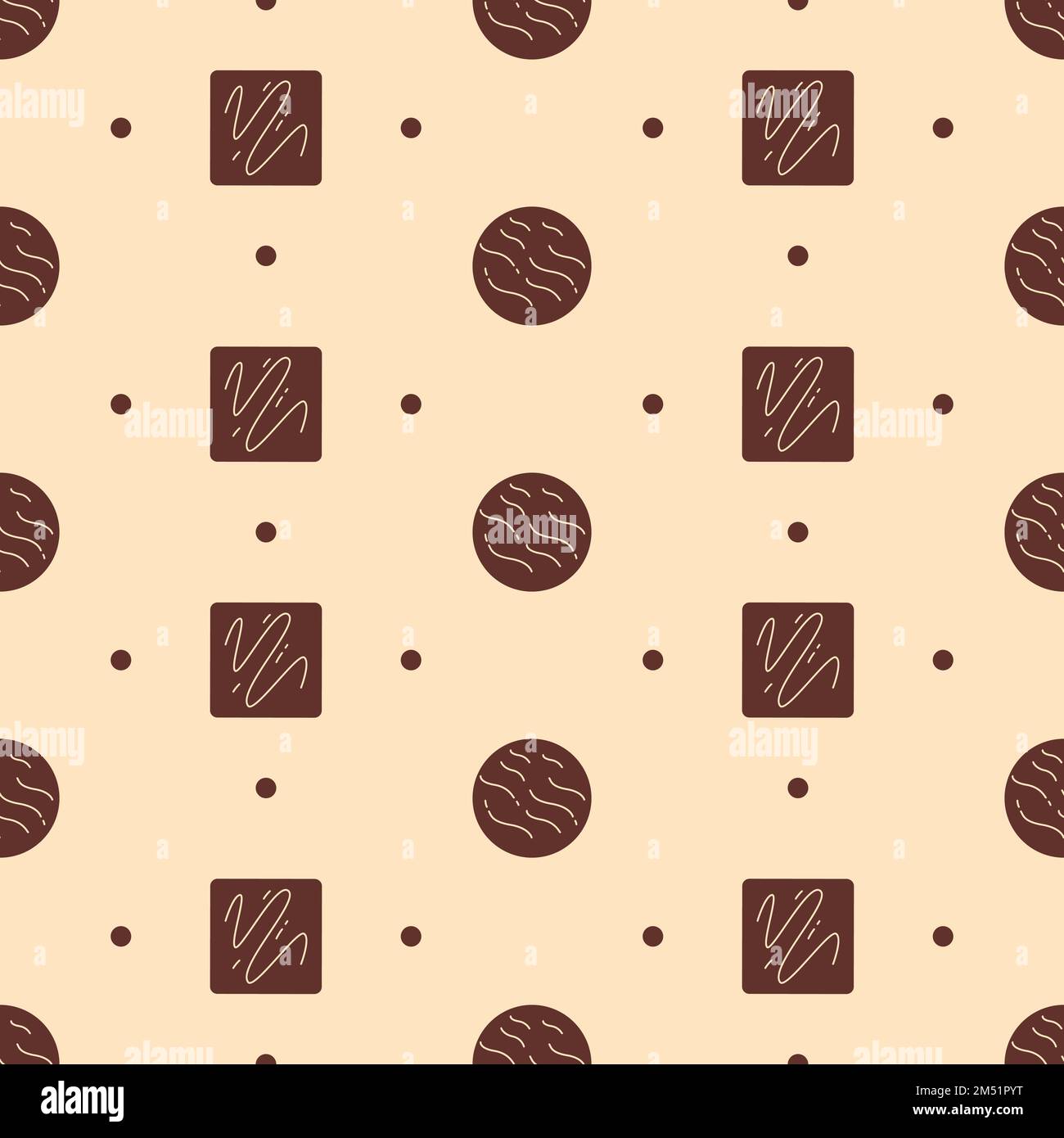 Chocolate Seamless Pattern Design with Choco Decoration in Template ...