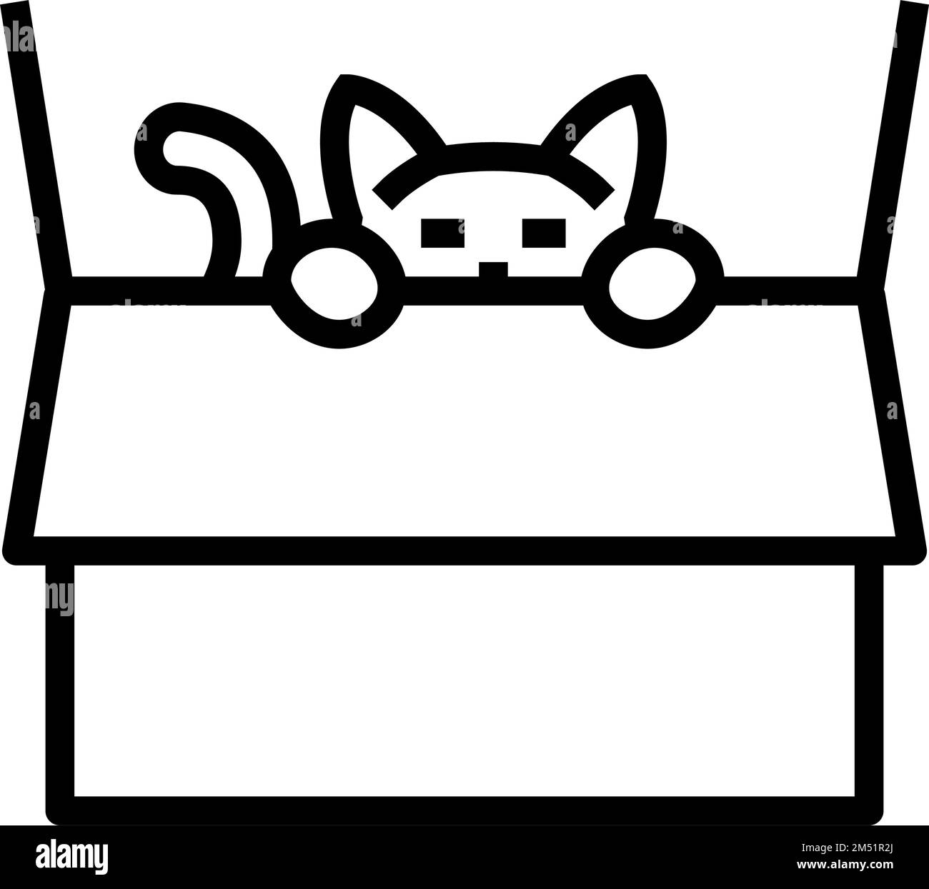 inside preposition english line icon vector illustration Stock Vector ...