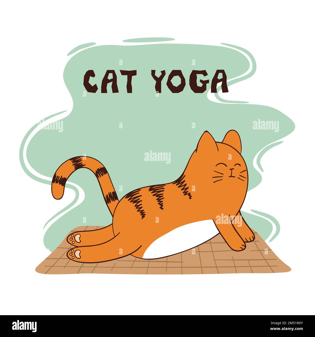 Hand drawn cartoon yoga Cut Out Stock Images & Pictures - Alamy