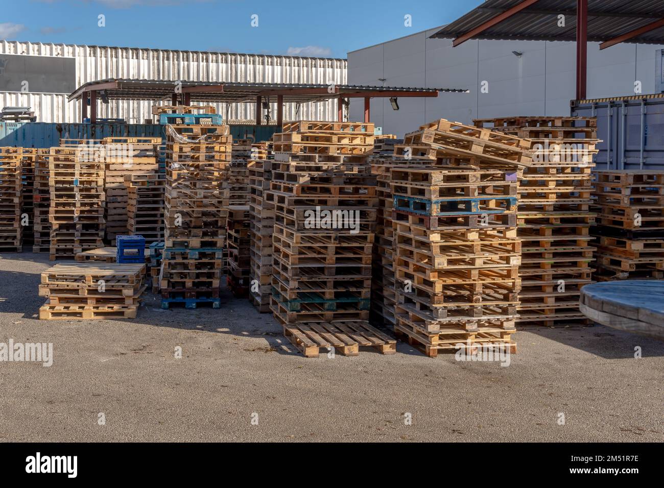 Stacked pallet hi-res stock photography and images - Alamy