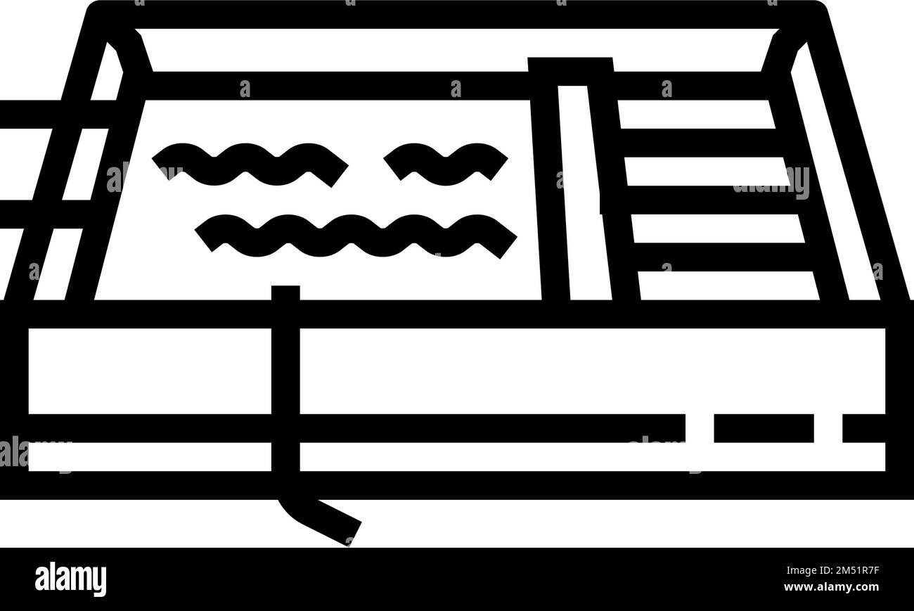 solvent extraction tanks copper line icon vector illustration Stock ...