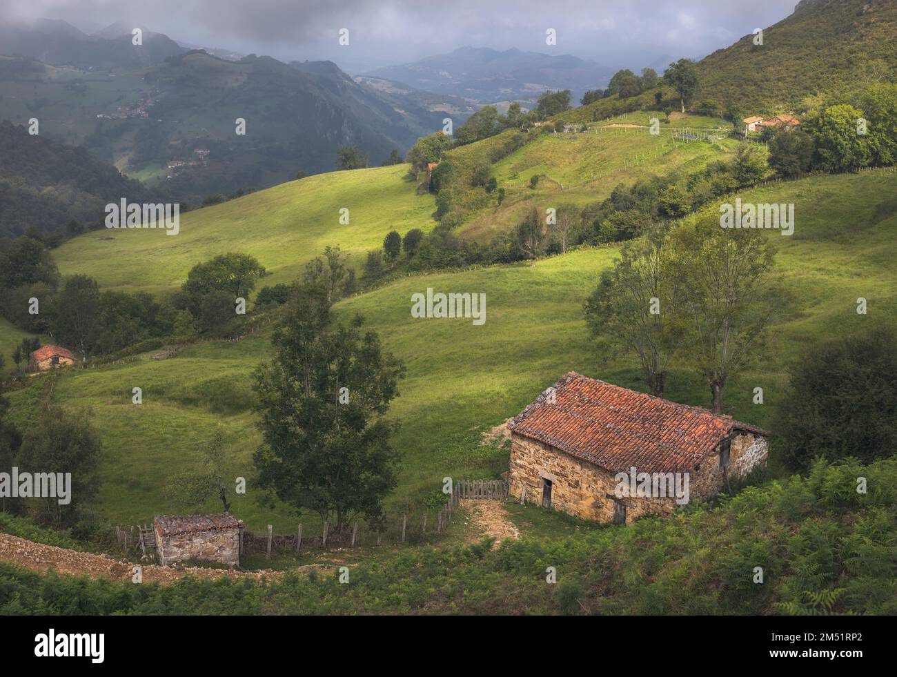 Beautiful Countryside Landscape in Asturias, Spain Stock Photo - Alamy