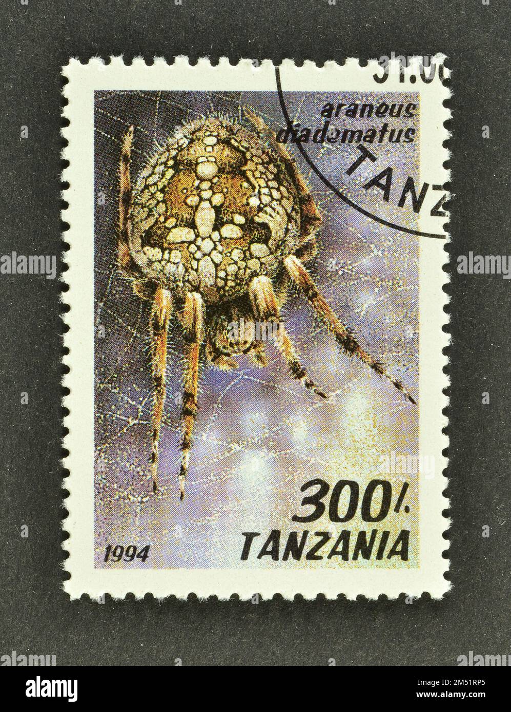 Cancelled postage stamp printed by Tanzania, that shows European Garden ...