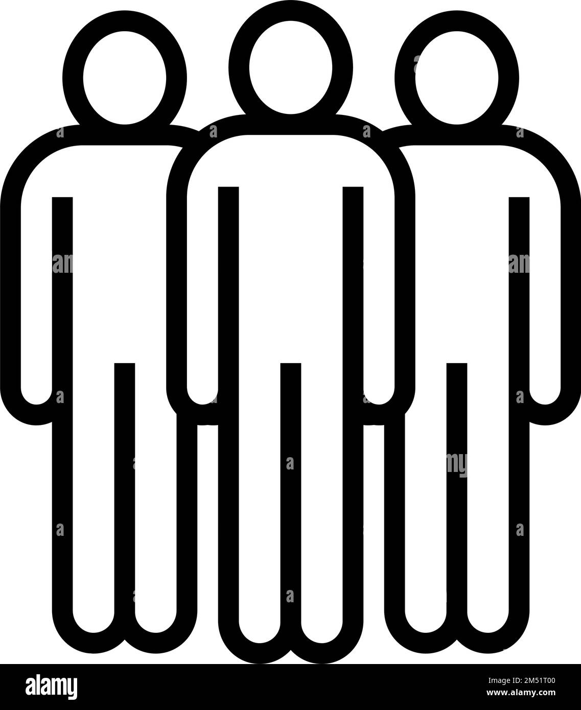 group people silhouette line icon vector illustration Stock Vector ...