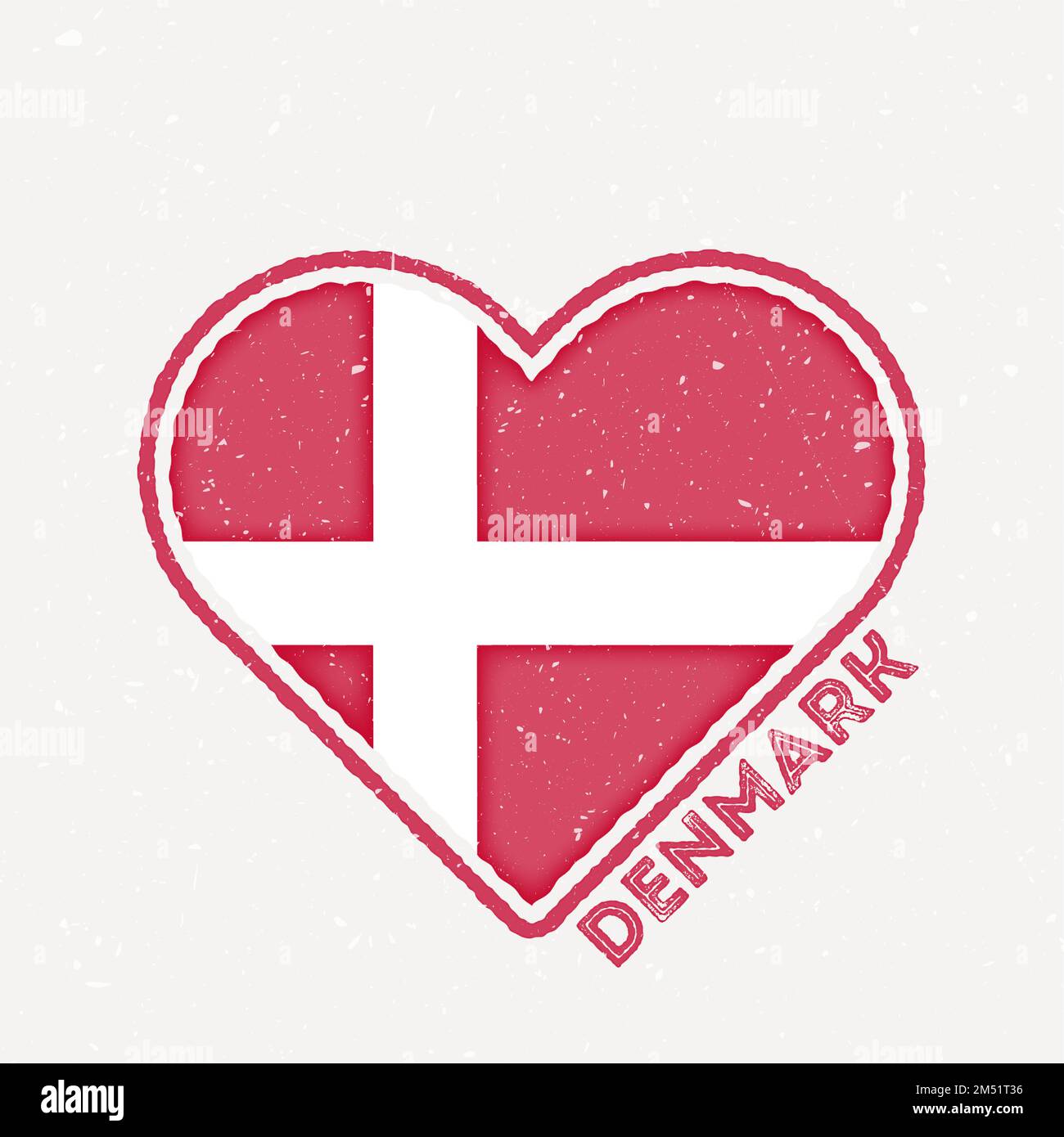 Denmark heart flag badge. Denmark logo with grunge texture. Flag of the ...