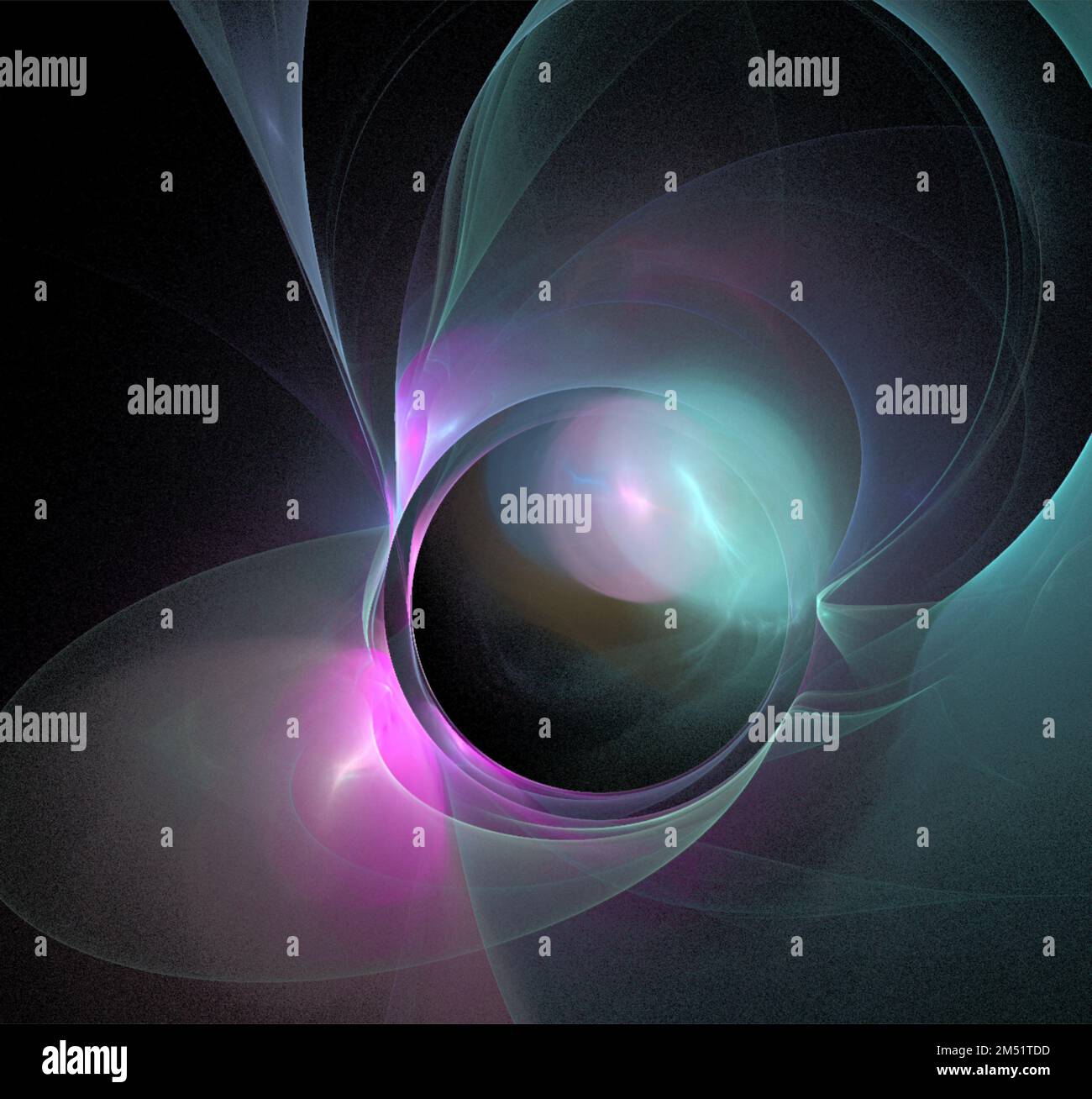 bright blue-purple abstract pattern on black, color digital graphics ...