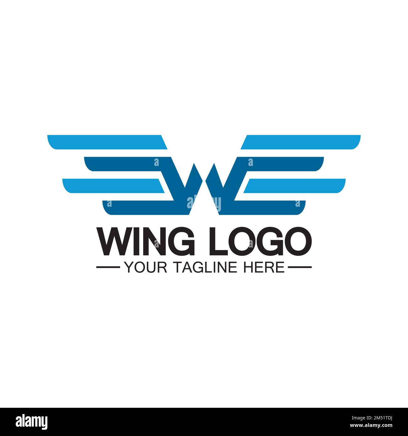 W letter for wings logo design, combination w letter and wings Stock ...