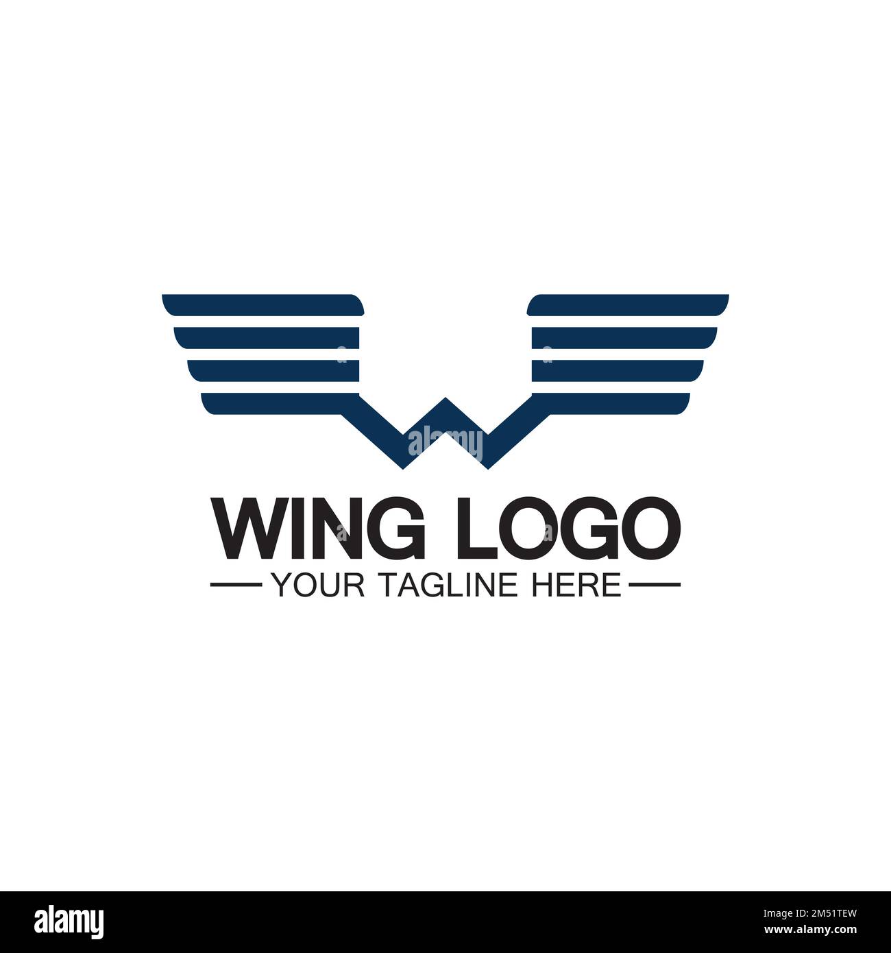 W letter for wings logo design, combination w letter and wings Stock ...