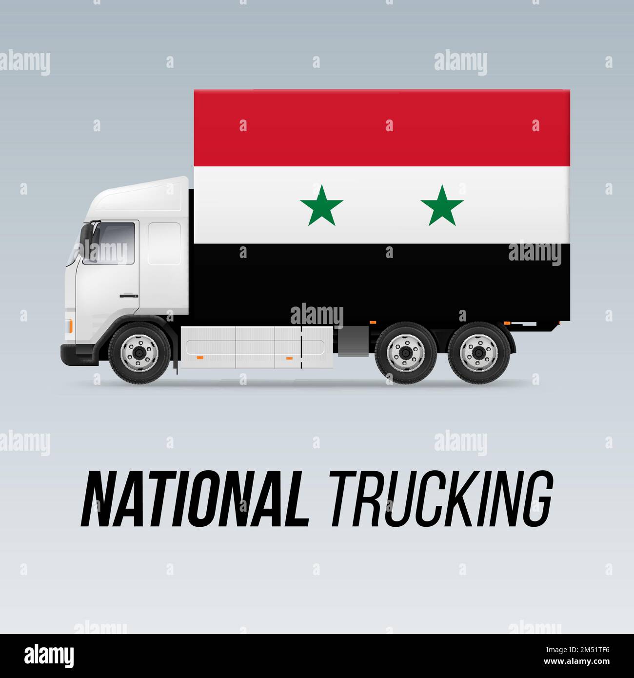 Symbol of National Delivery Truck with Flag of Syria. National Trucking ...