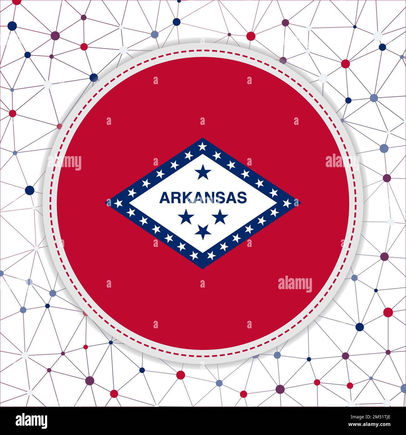 Flag of Arkansas with network background. Arkansas sign. Vibrant vector ...