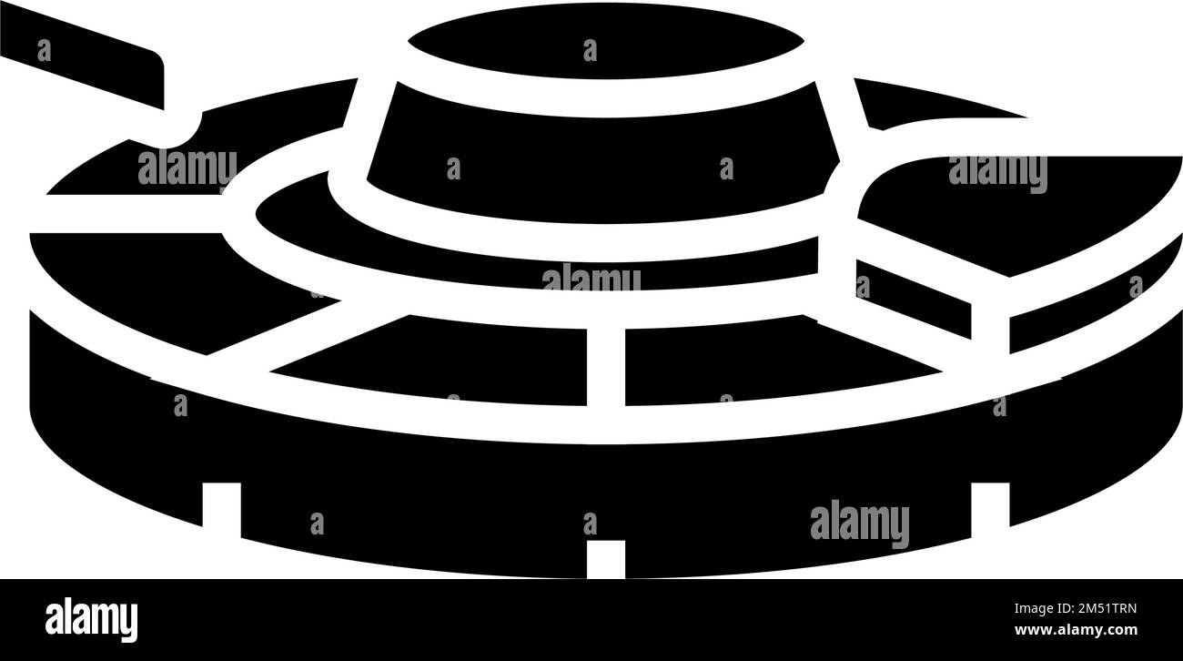 copper smelter cast anodes glyph icon vector illustration Stock Vector ...