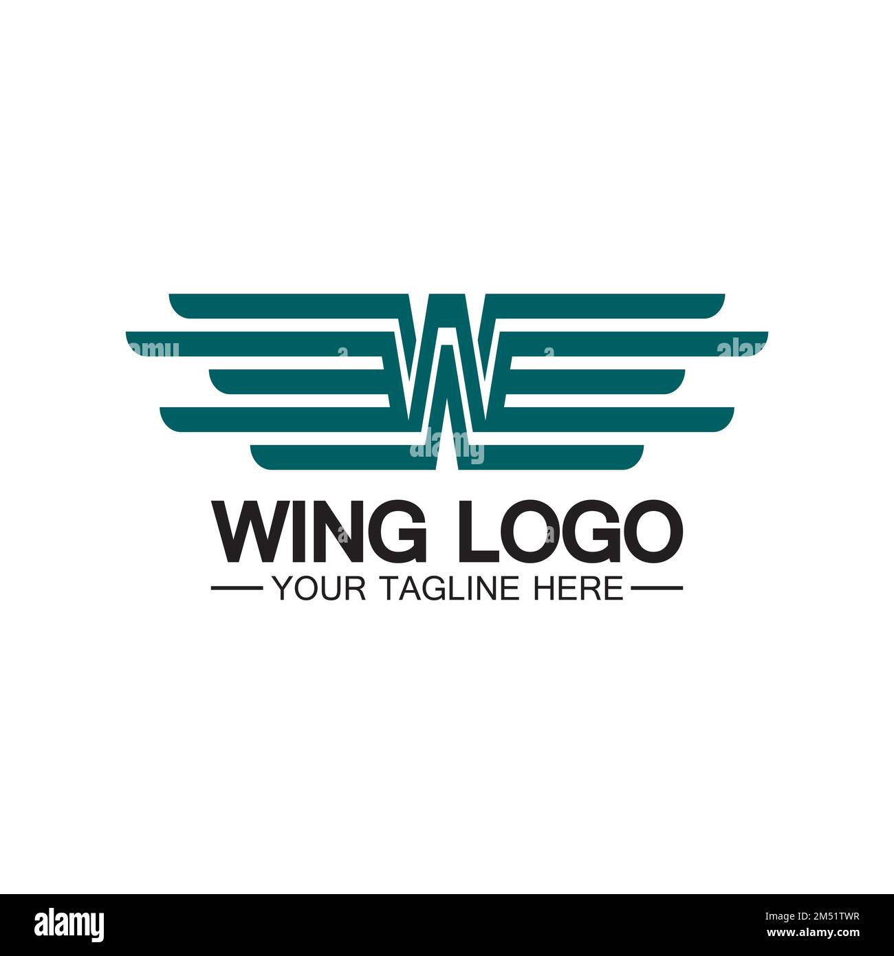 W letter for wings logo design, combination w letter and wings Stock ...