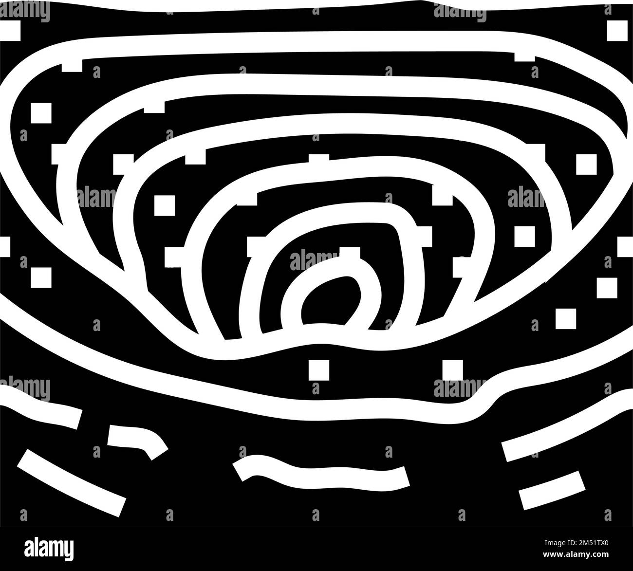 Open Pit Mining Copper Production Glyph Icon Vector Illustration Stock Vector Image And Art Alamy