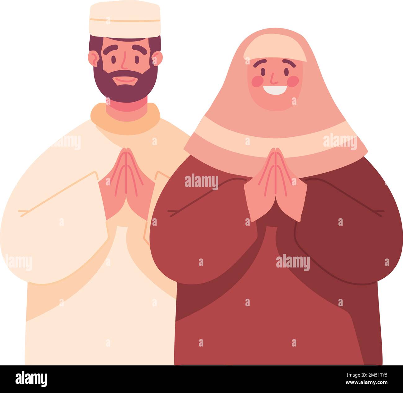praying arab couple Stock Vector Image & Art - Alamy