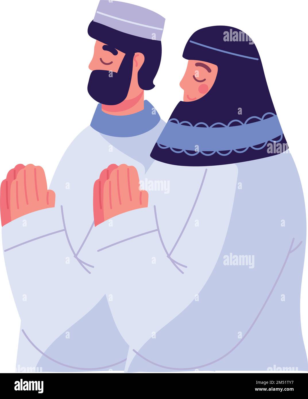 praying arabic couple Stock Vector Image & Art - Alamy