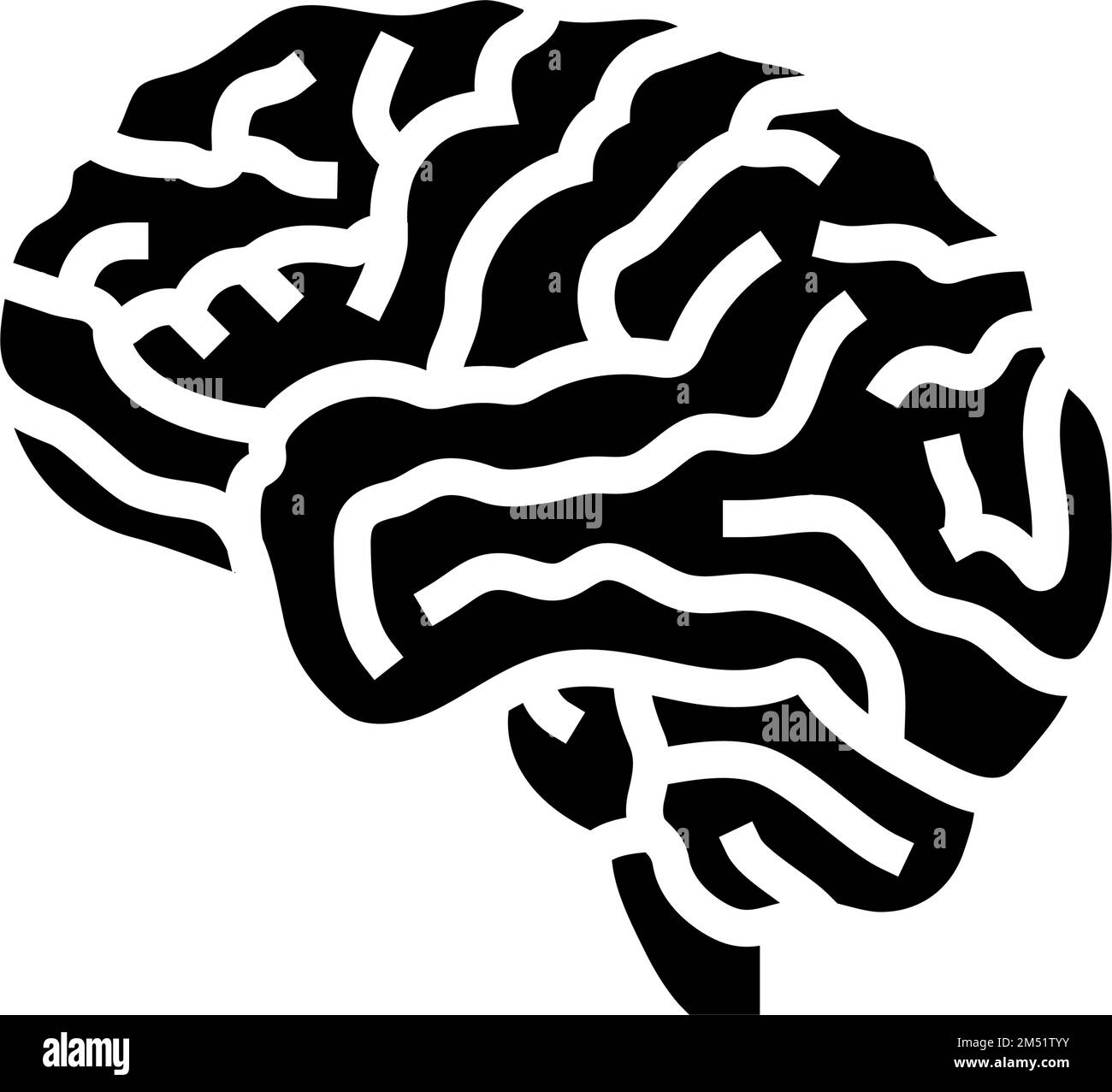 human brain human glyph icon vector illustration Stock Vector Image ...