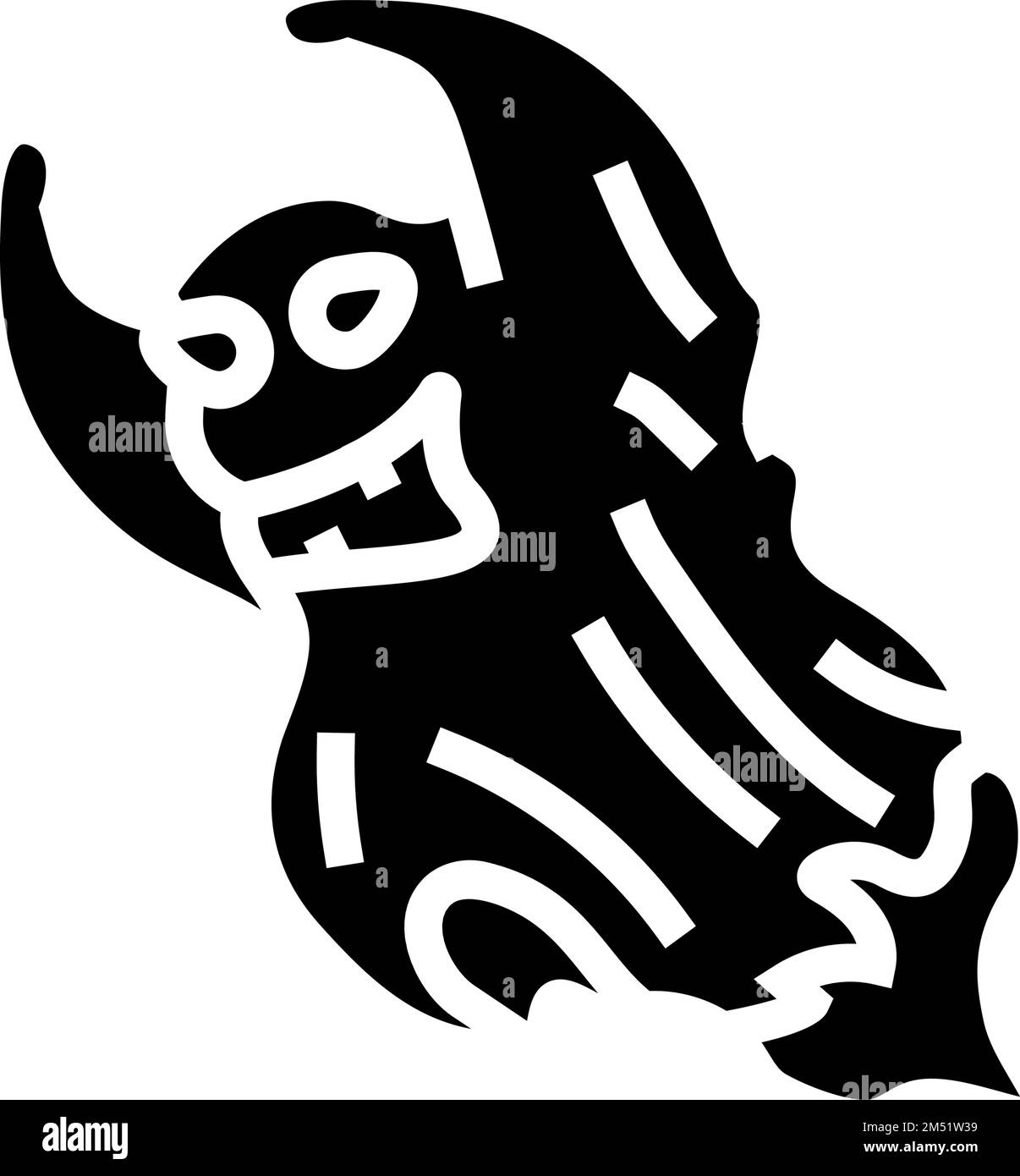 evil ghost glyph icon vector illustration Stock Vector Image & Art - Alamy