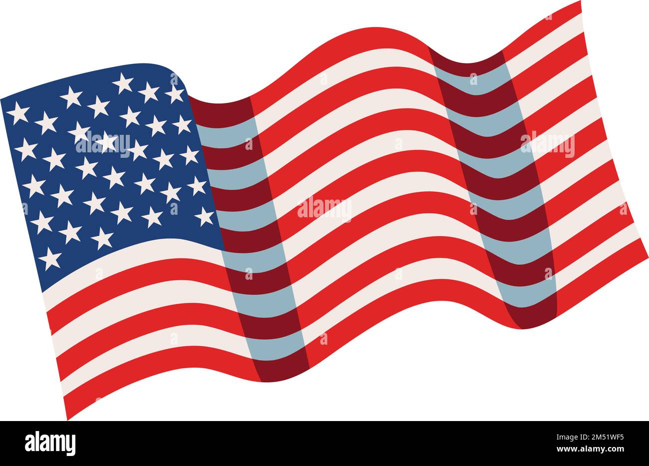 waving US flag Stock Vector Image & Art - Alamy
